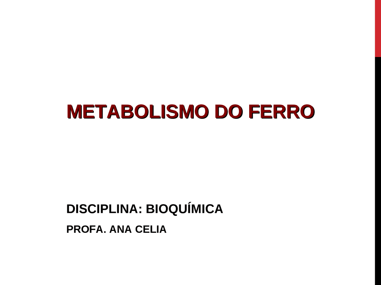 Metabolismo Do Ferro Slides Bioquímica Médica Docsity