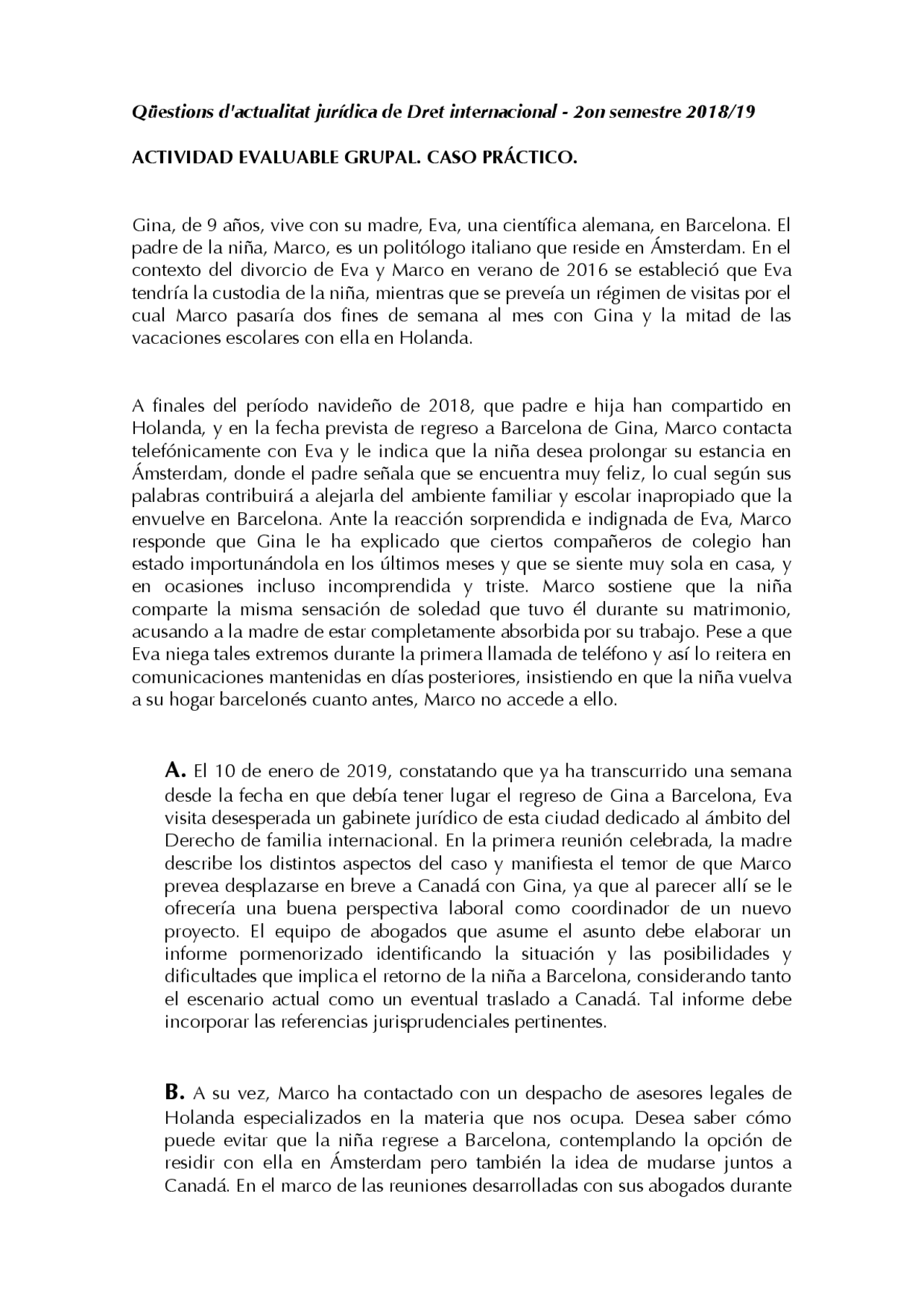 Derecho Internacional De Menores Docsity