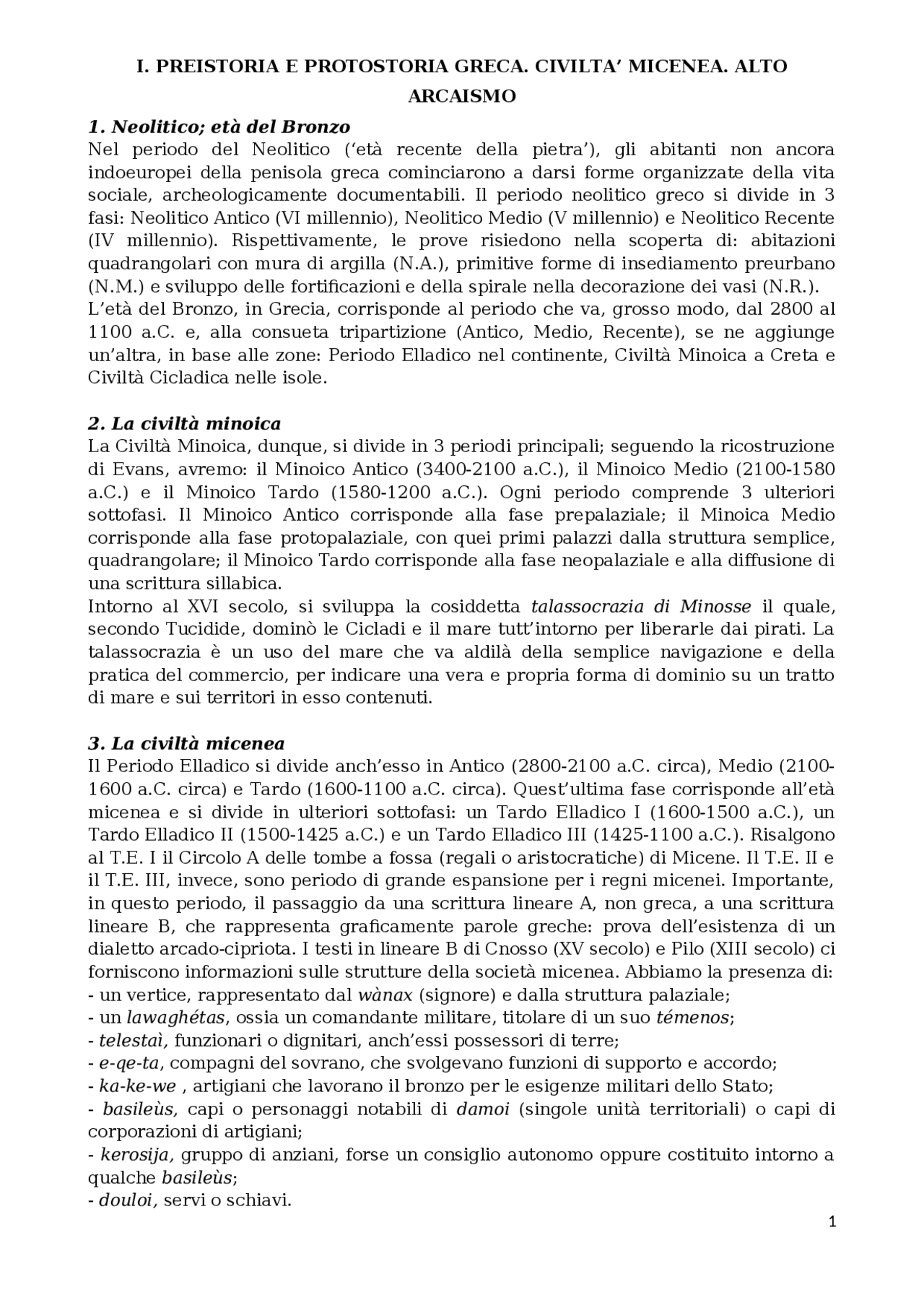 Riassunto Di Storia Greca Docsity