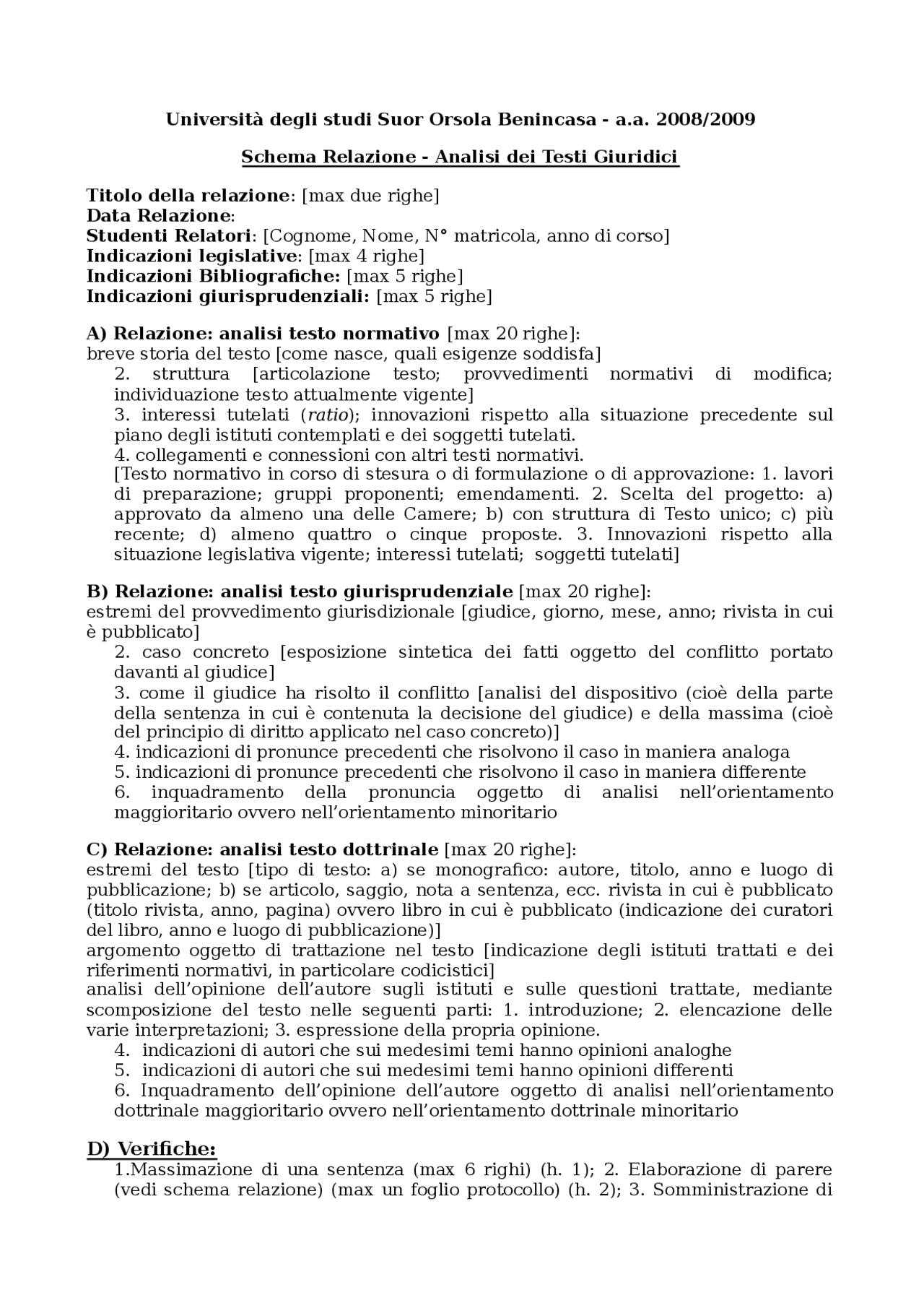 Analisi Dei Testi Giuridici Docsity