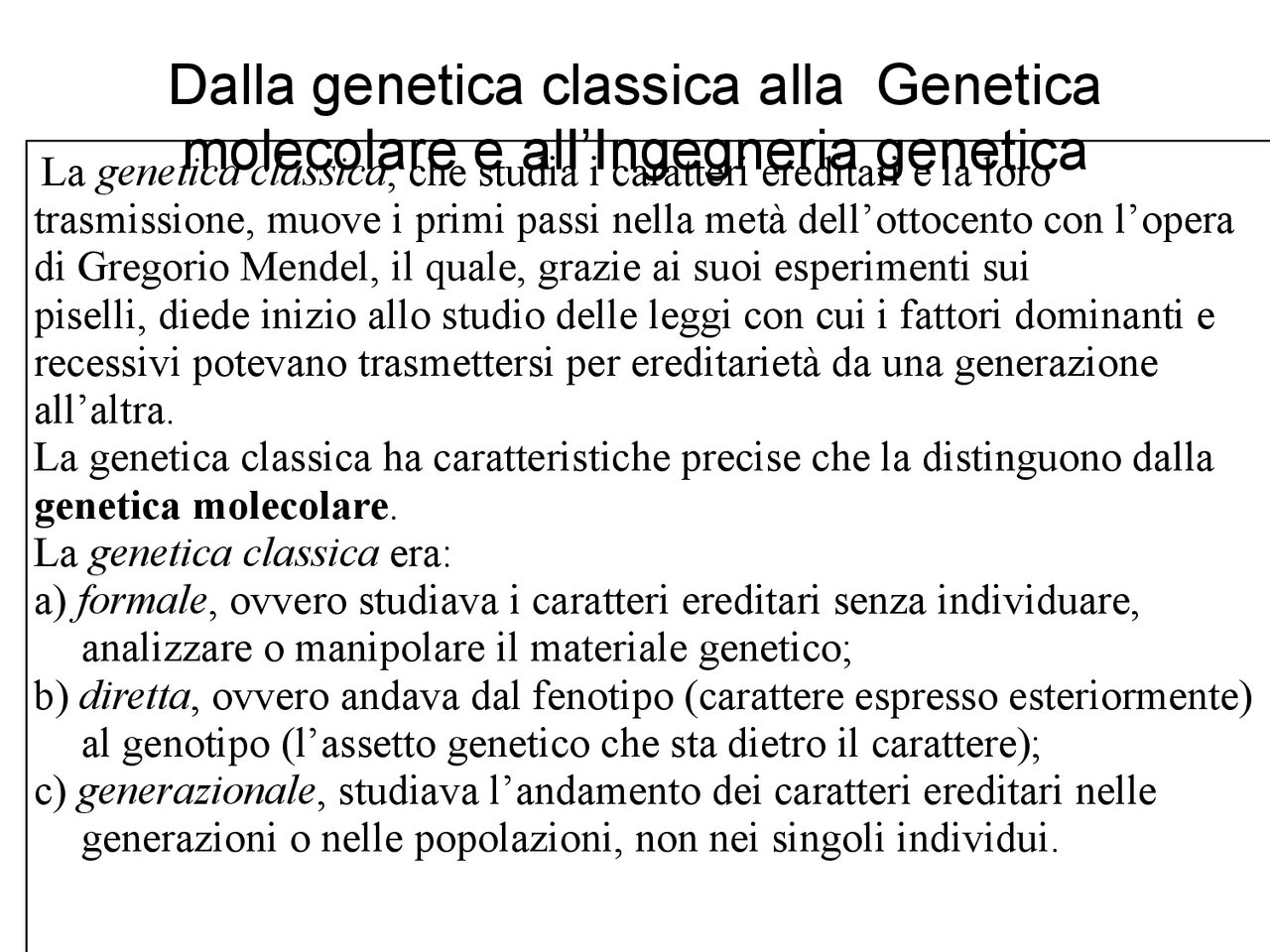 Ingegneria Genetica Docsity
