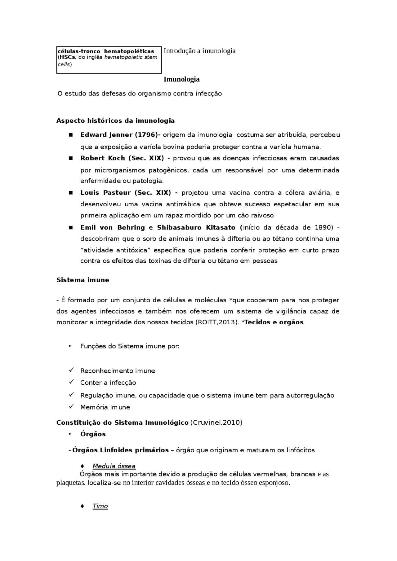 Introdução A Imunologia Docsity