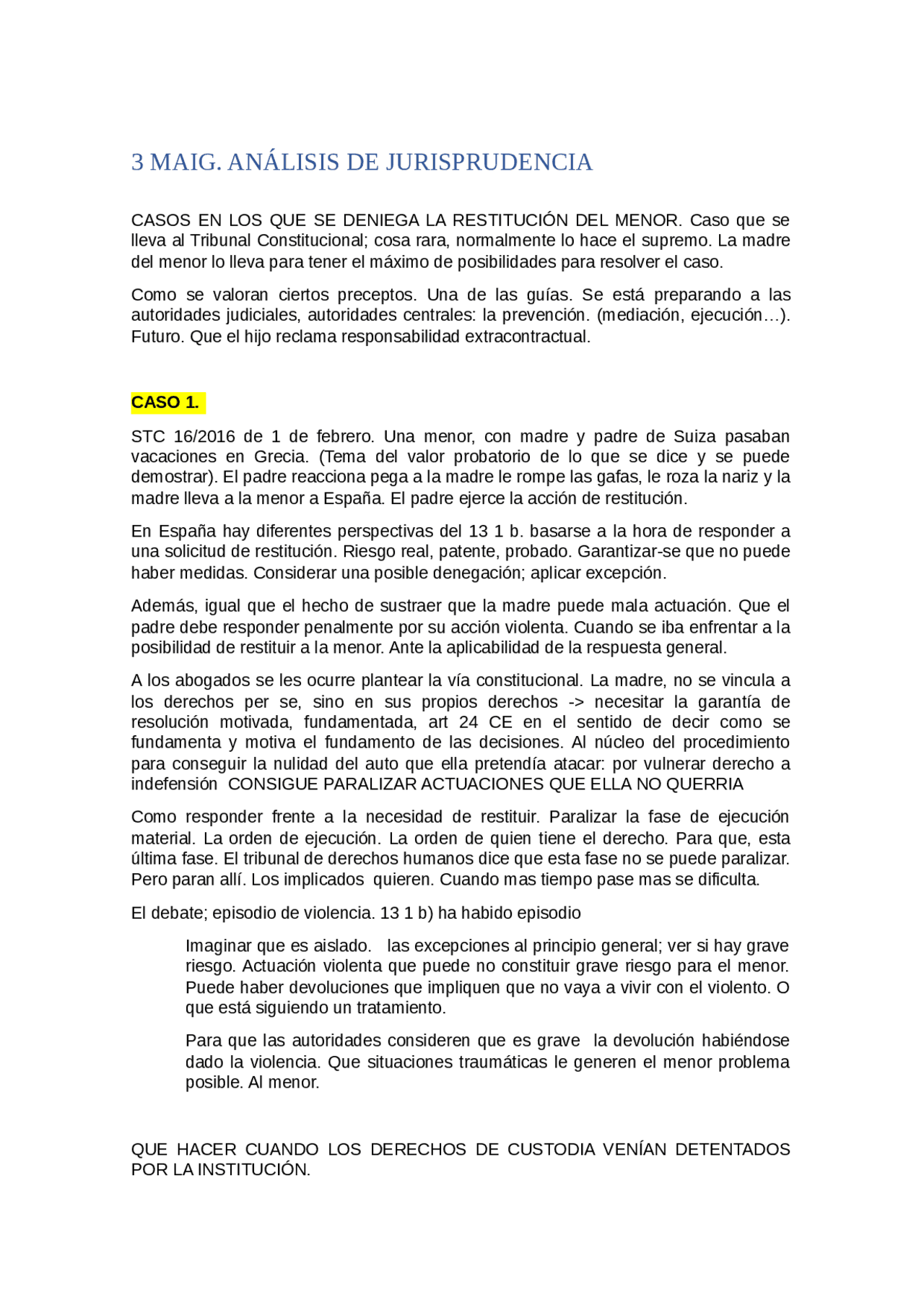 Derecho Internacional De Menores Docsity