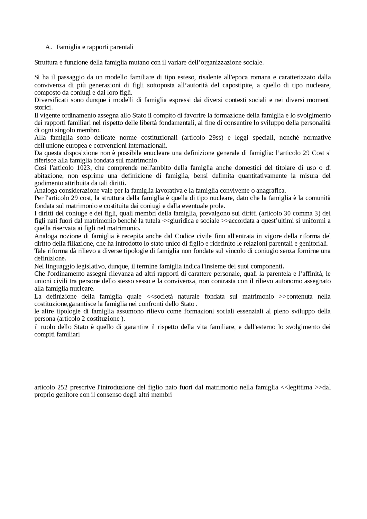 La Famiglia Parte Quinta Docsity