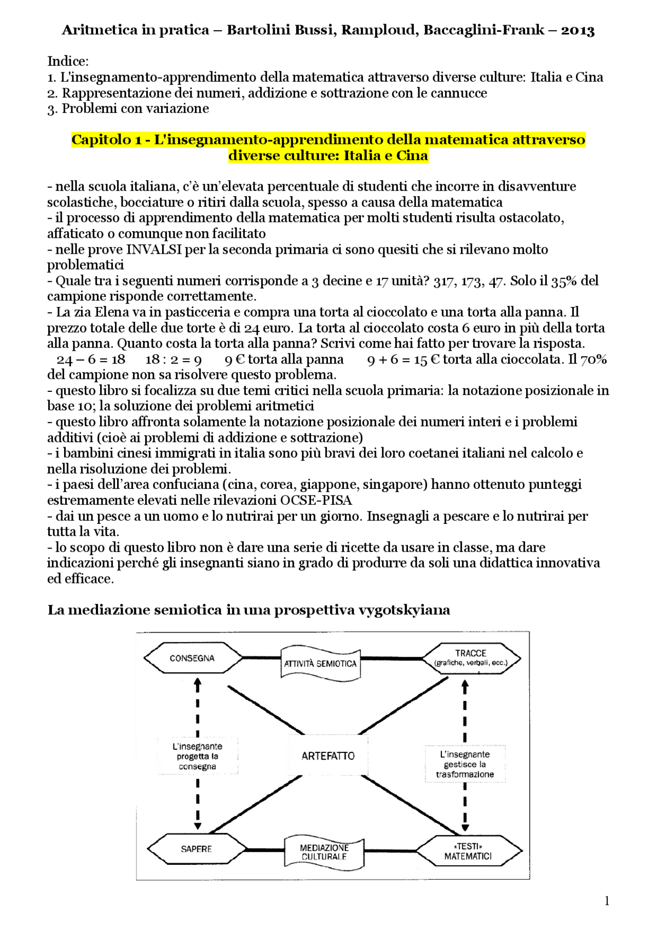 Riassunto Di Aritmetica In Pratica Bartolini Bussi Ramploud