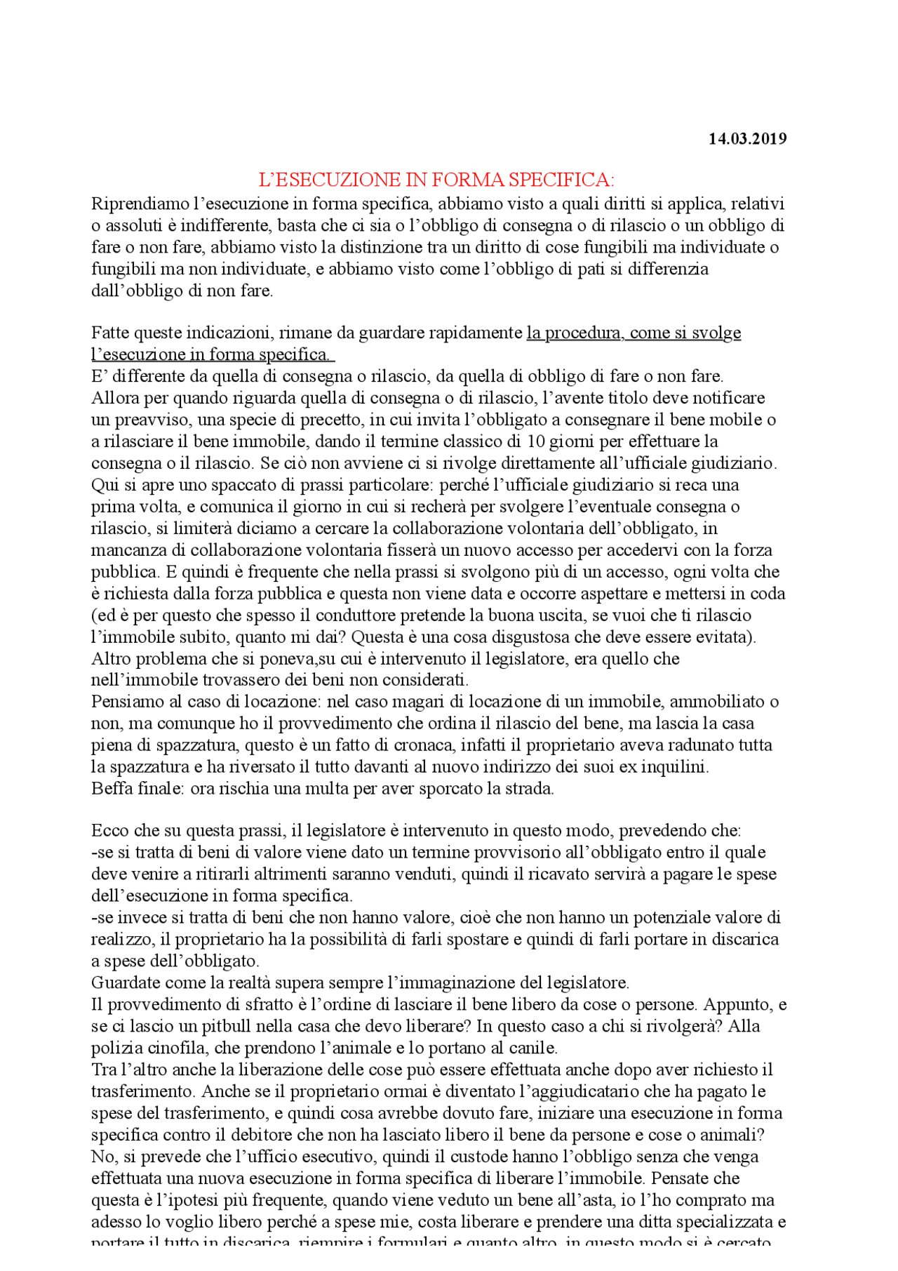Procedura Civile Ii Lezione 17 Appunti Di Diritto Processuale Civile