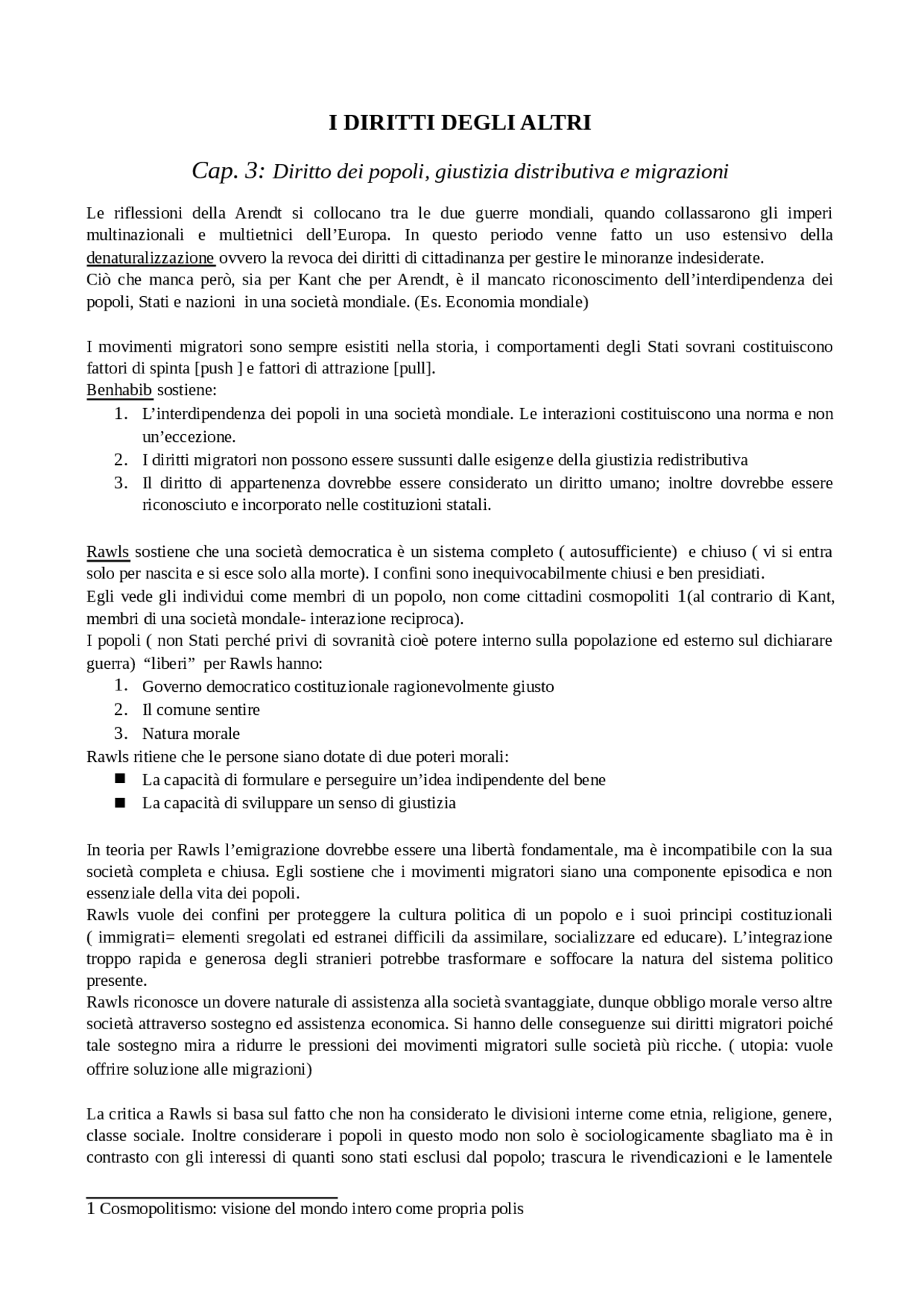 I Diritti Degli Altri Docsity