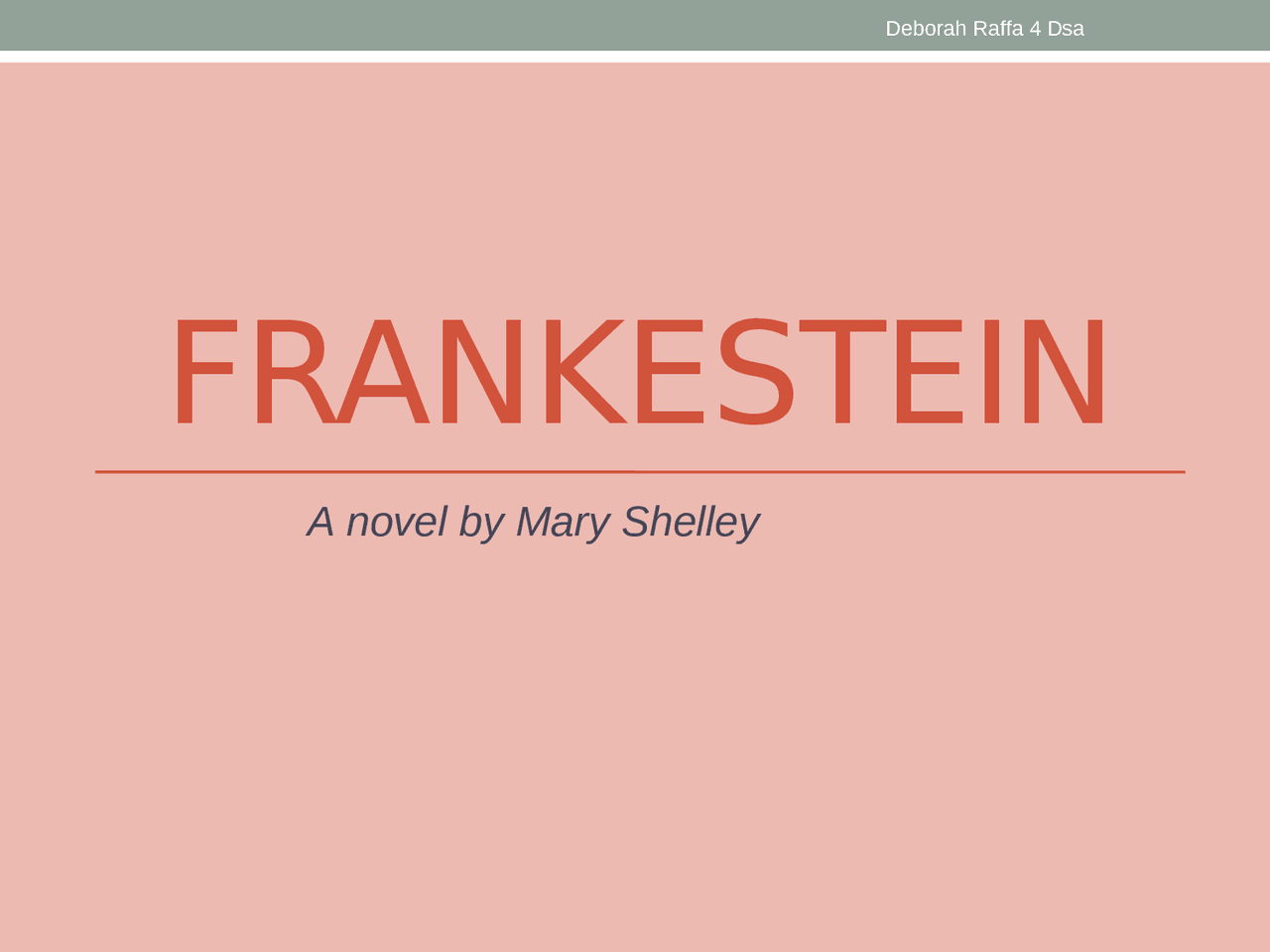 Frankestein Inglese Presentazione Slide Di Inglese Docsity