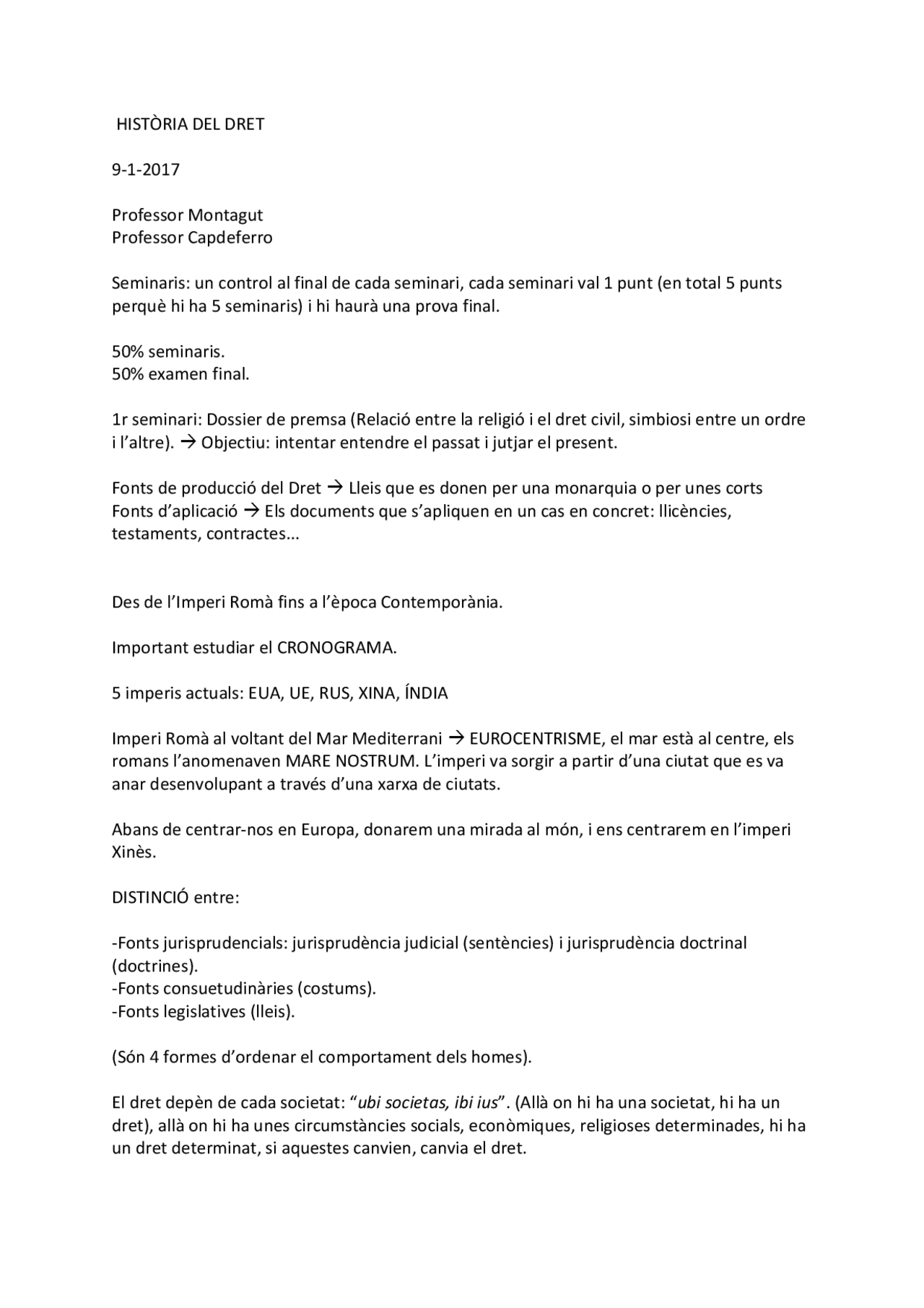 Apuntes Historia Del Dret Docsity