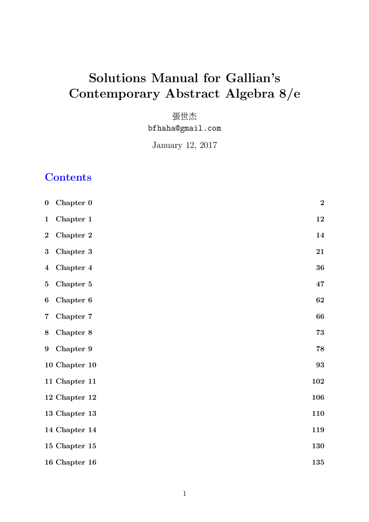 Solutions to contemporary abstract algebra by gallian | Study notes ...