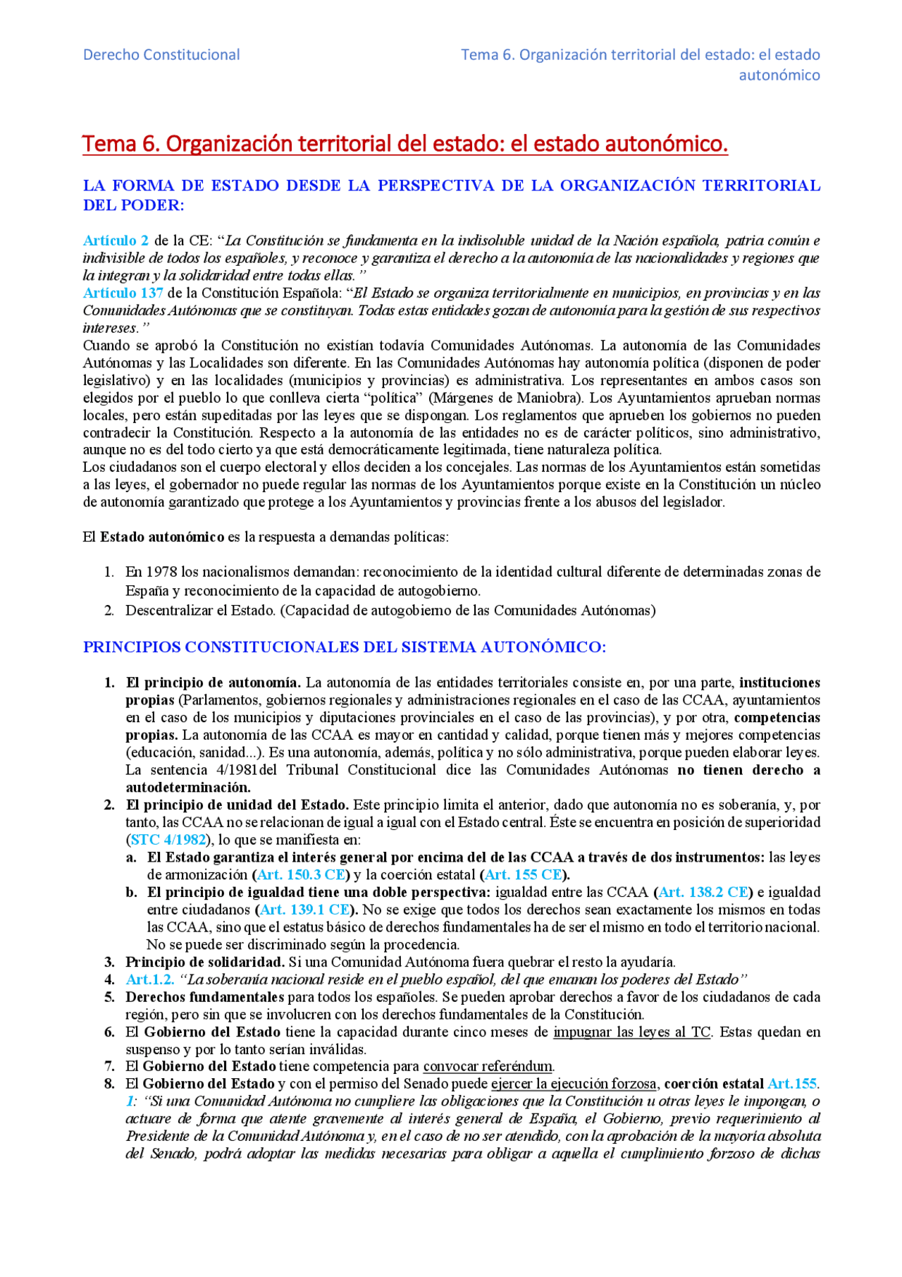Tema 6. Organización territorial del estado: el Estado Autonómico ...