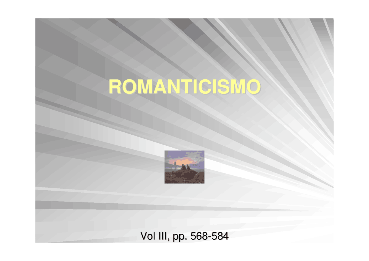 Autori Del Romanticismo Docsity