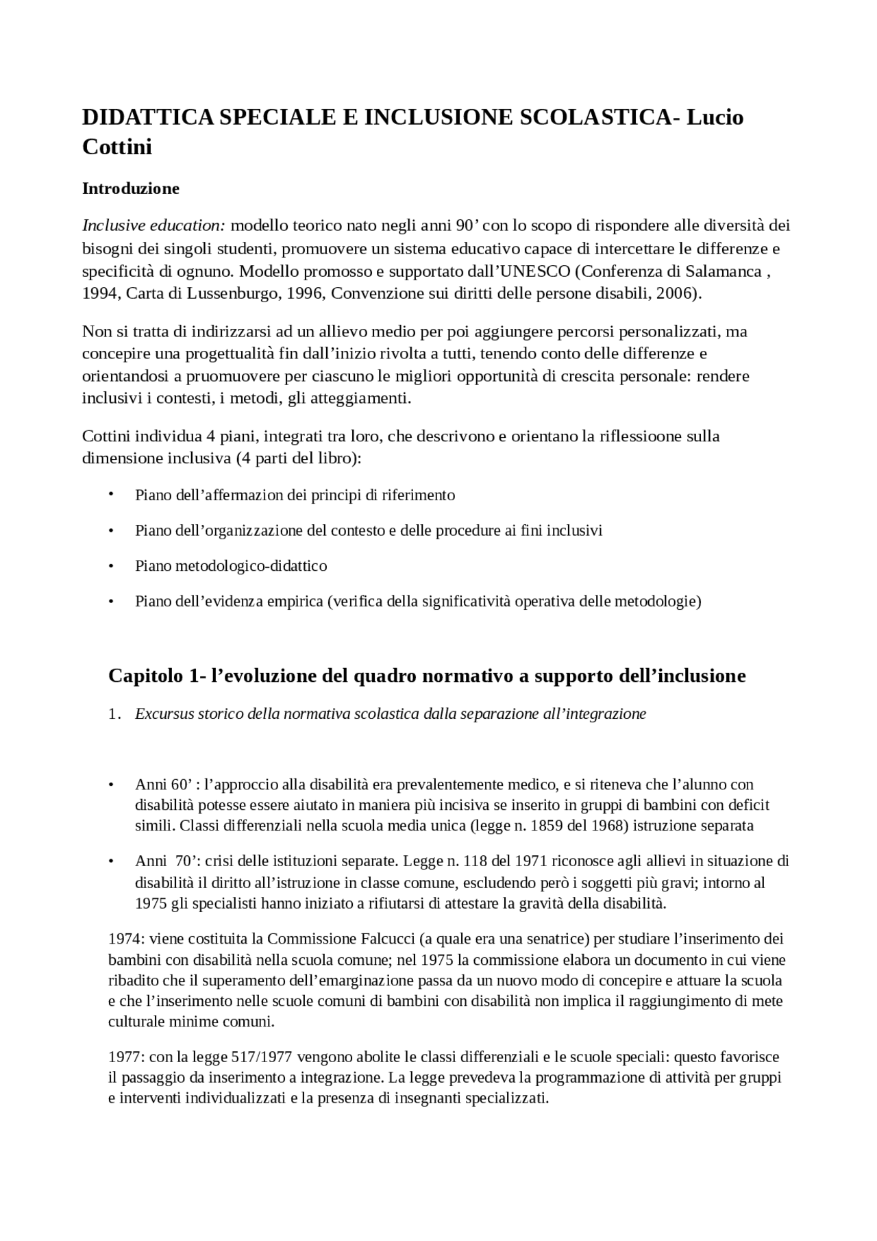 Didattica Speciale E Inclusione Scolastica Docsity