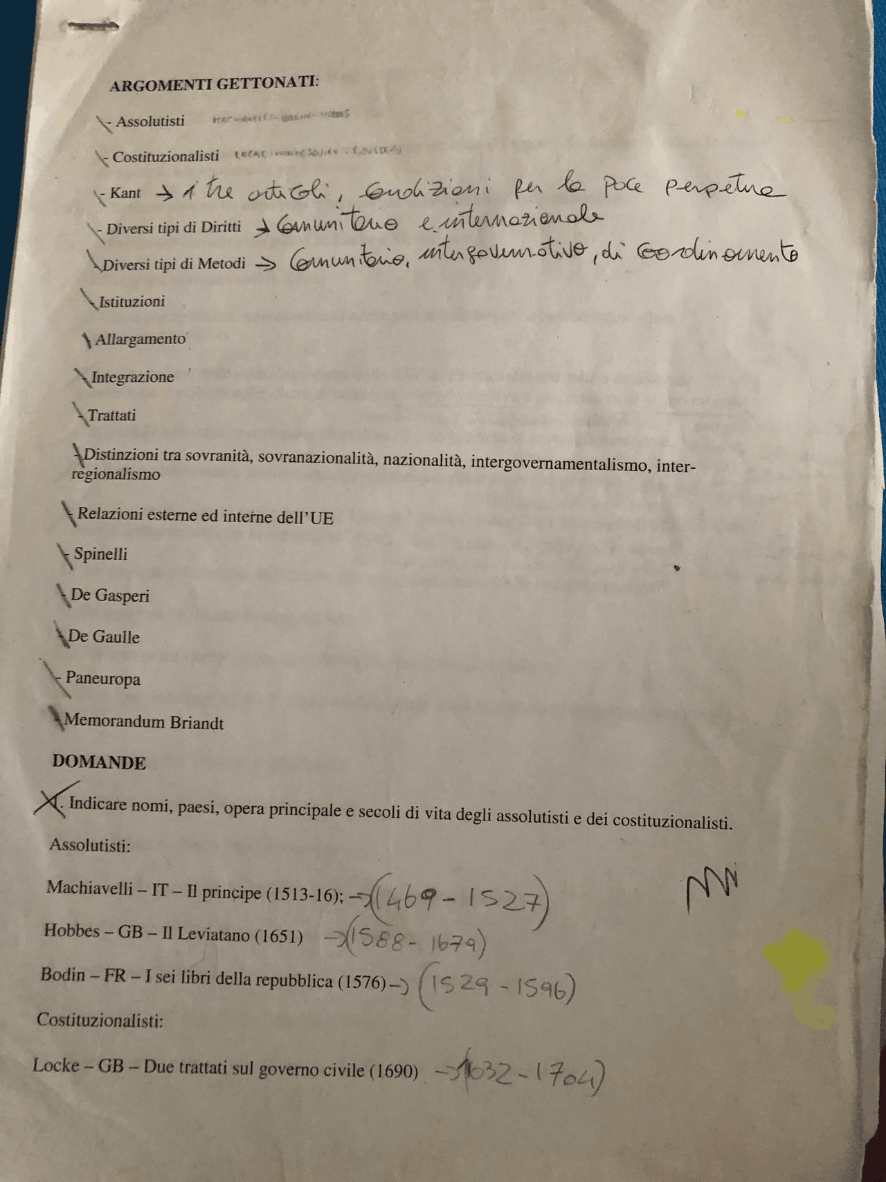 Domande Gettonate Dottrine Docsity