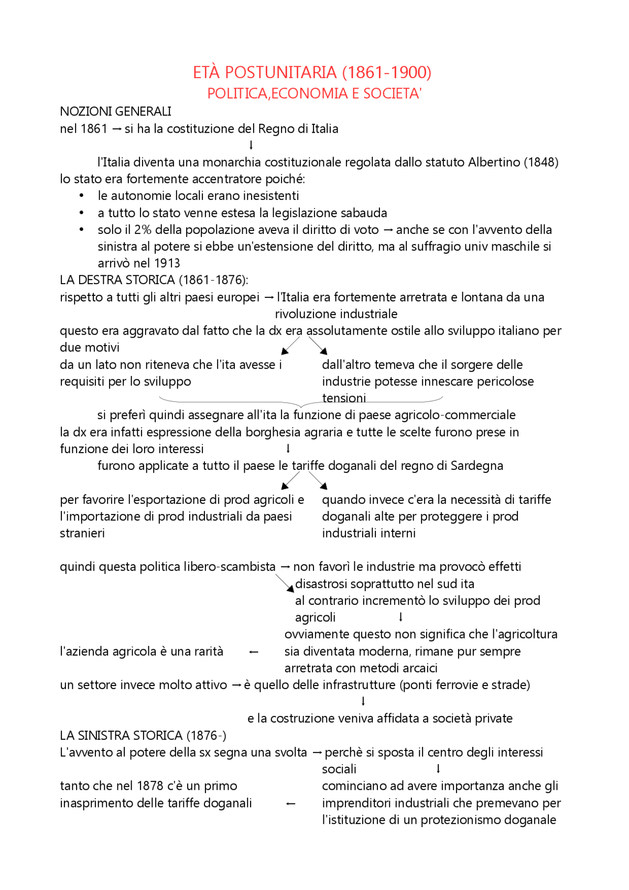 Appunti verismo e Verga | Schemi e mappe concettuali di Italiano - Docsity