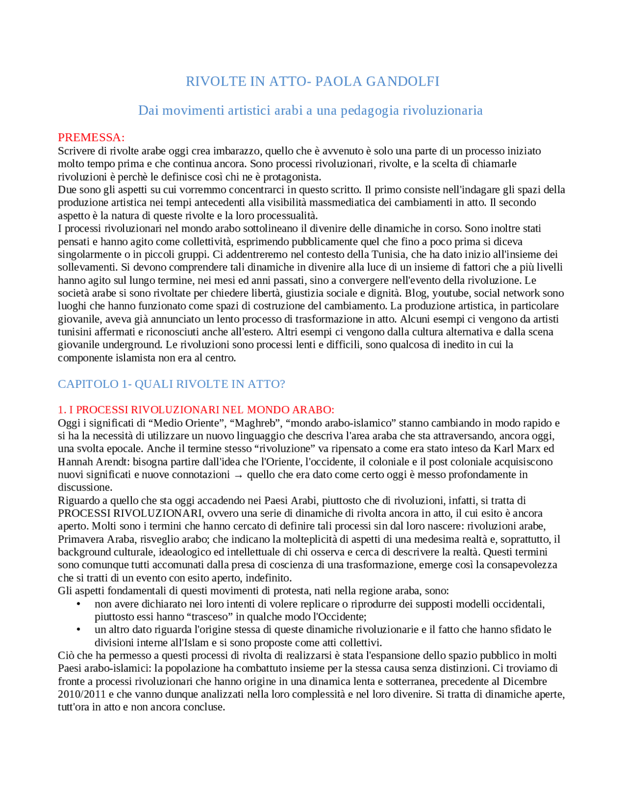 Rivolte In Atto P Gandolfi Docsity