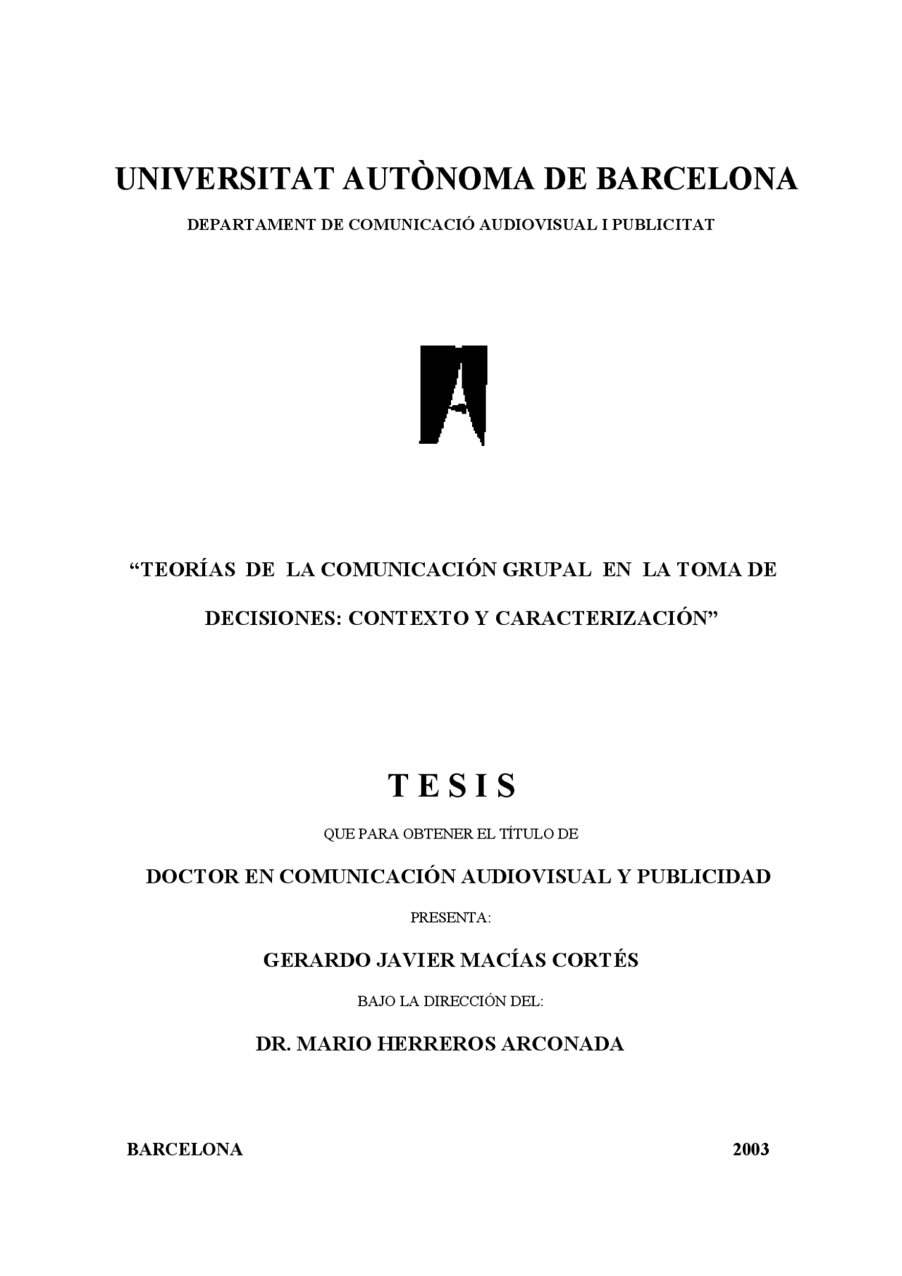 Tesis Teoría De La Comunicación Grupal Docsity