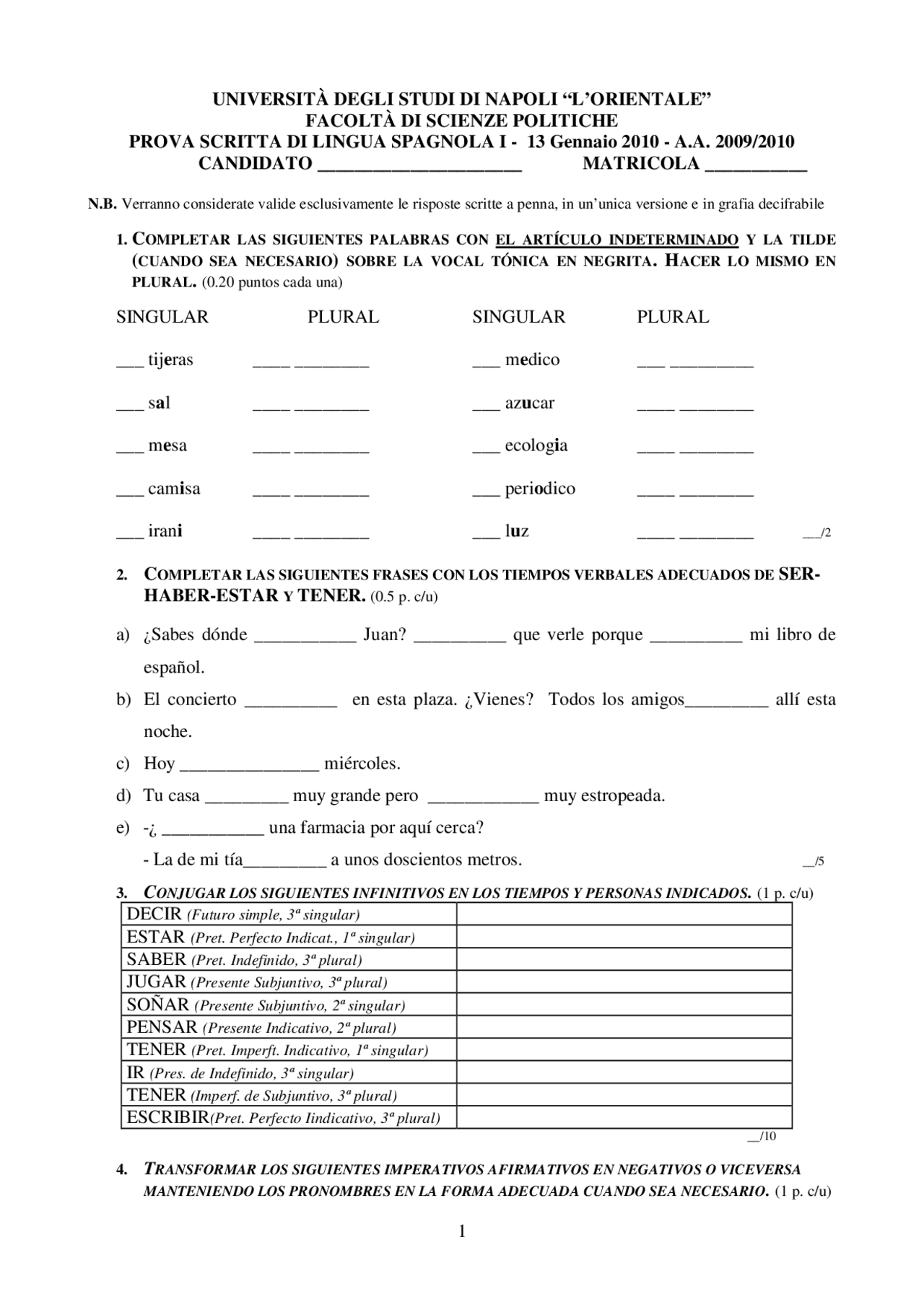 Simulazione Desame Docsity