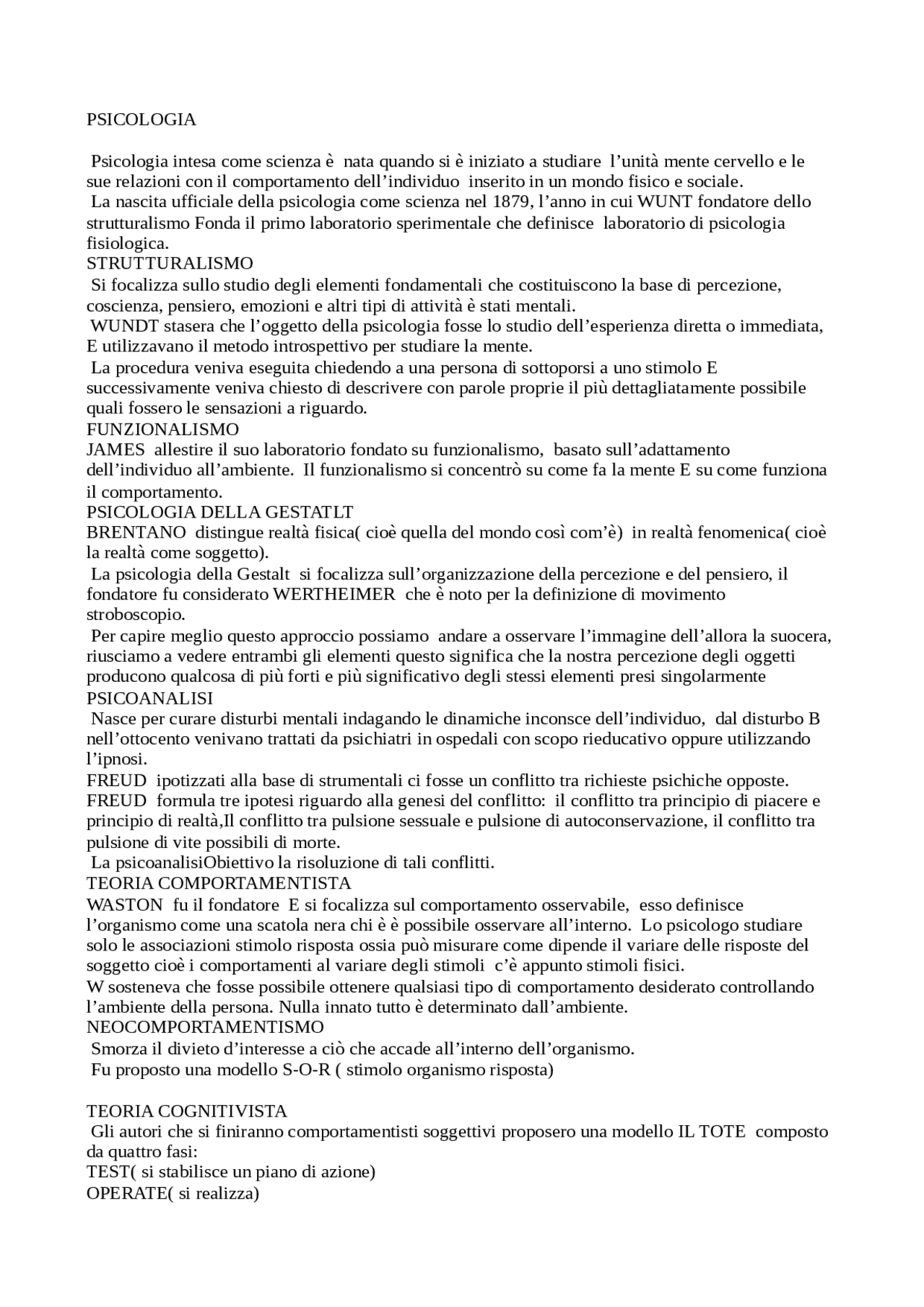 Psicologia Generale E Sociale Docsity