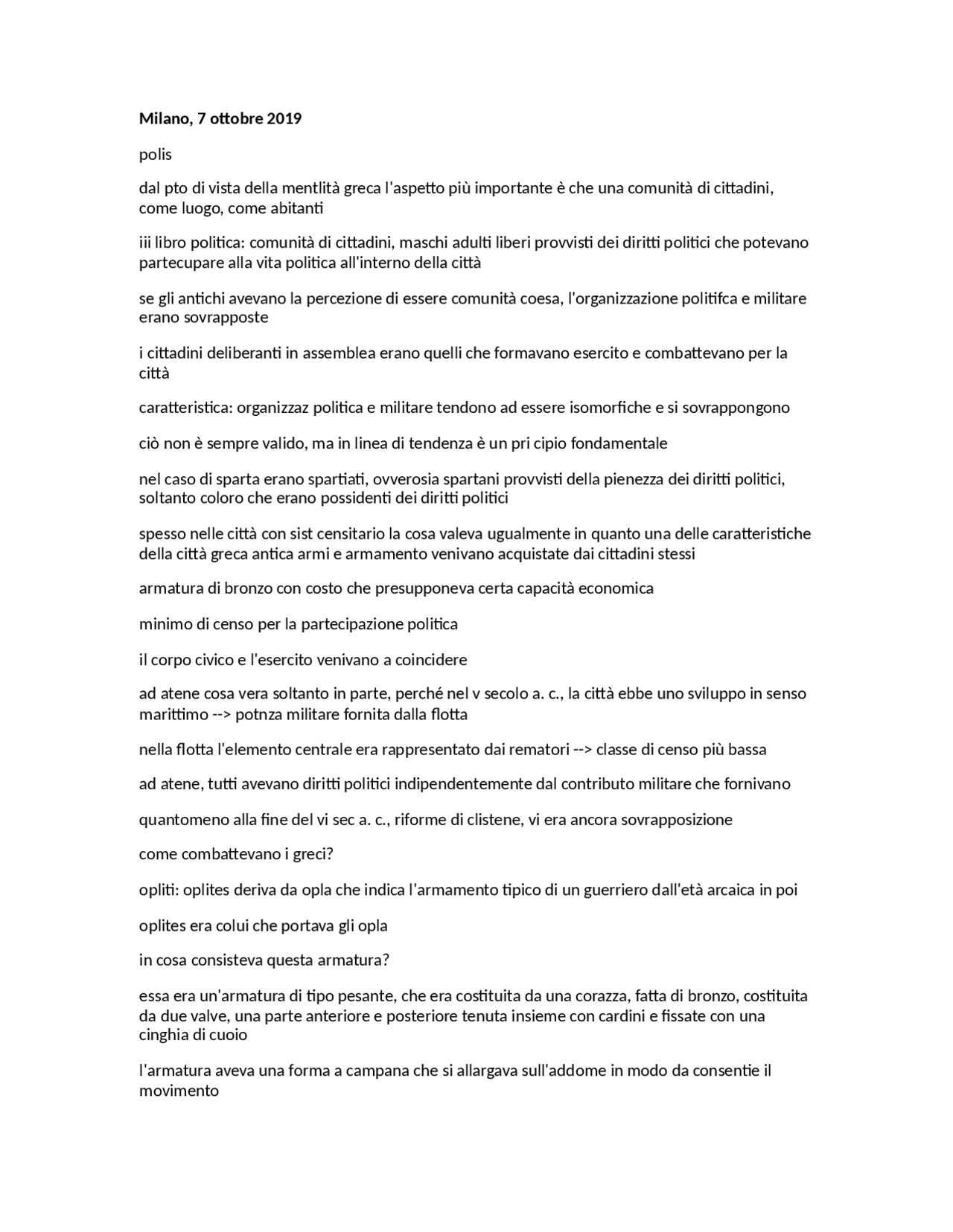 Appunti Storia Greca Docsity