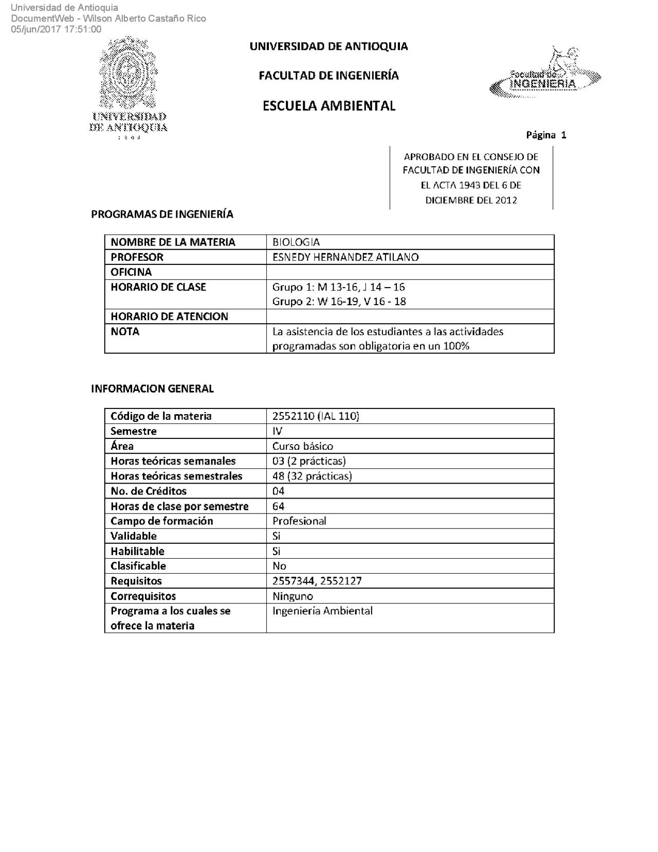 Contenido De Biologia 1 Apuntes De Biología Docsity