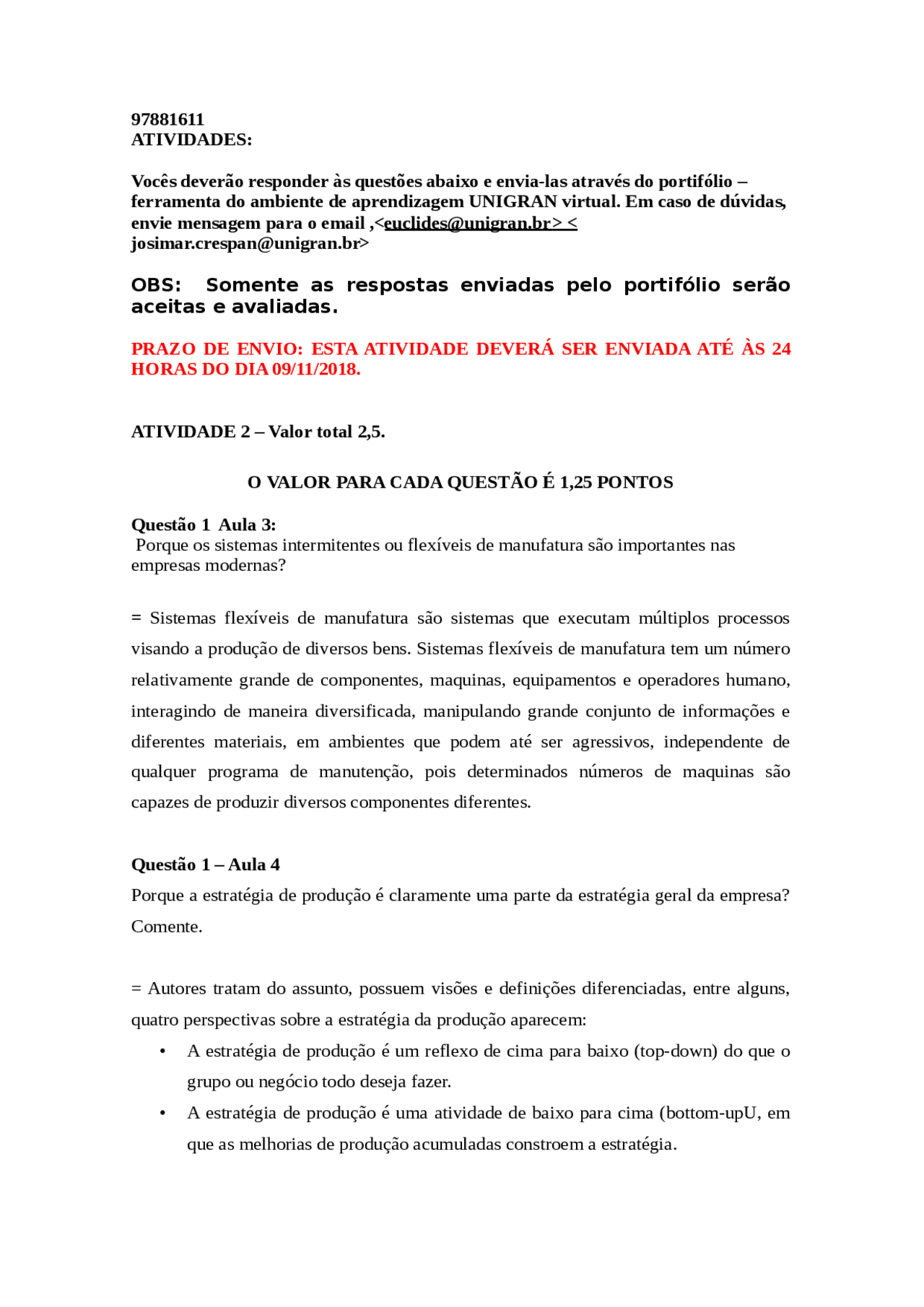 Atividade Administração Docsity
