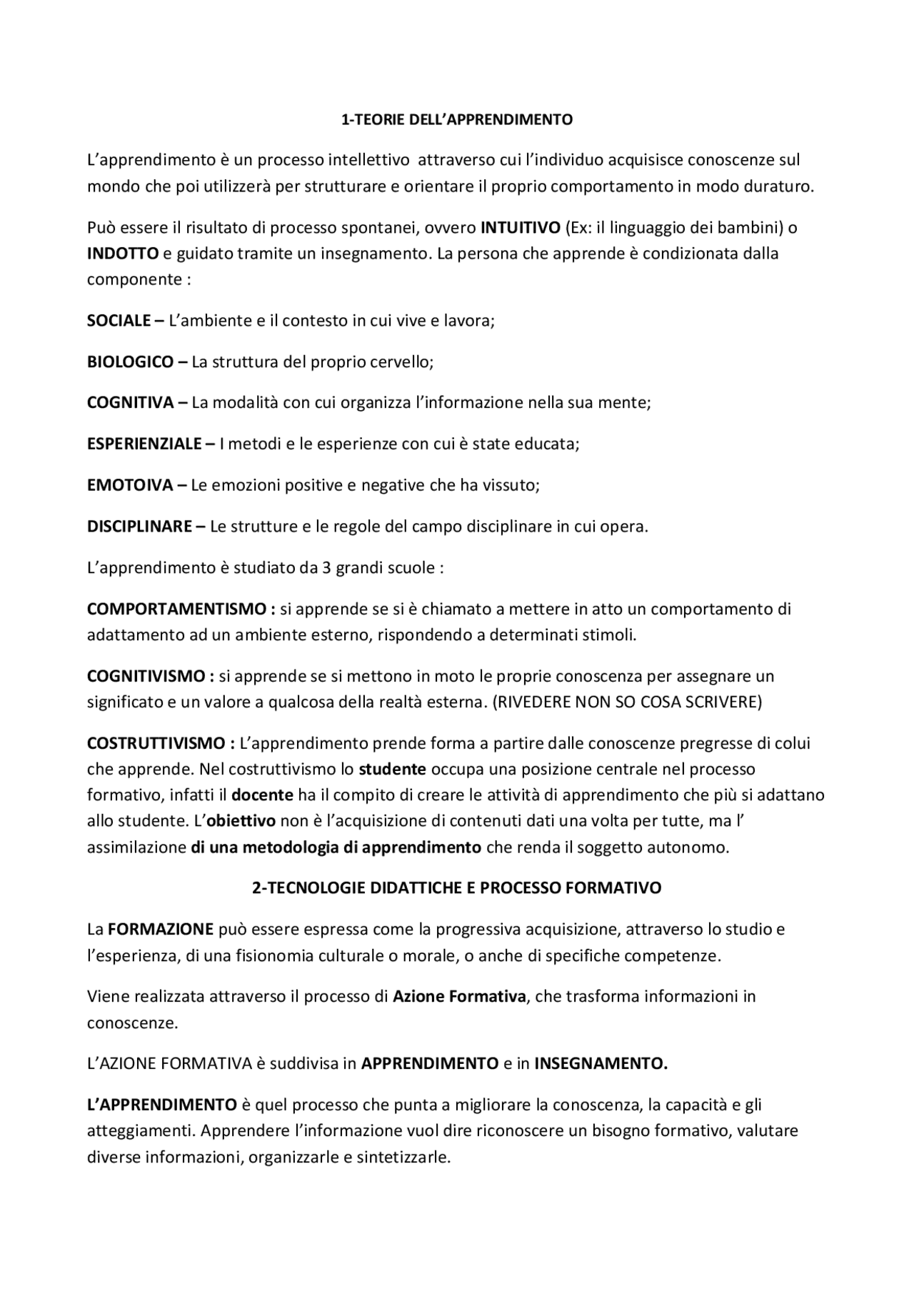 Informatica Per La Didattica Docsity