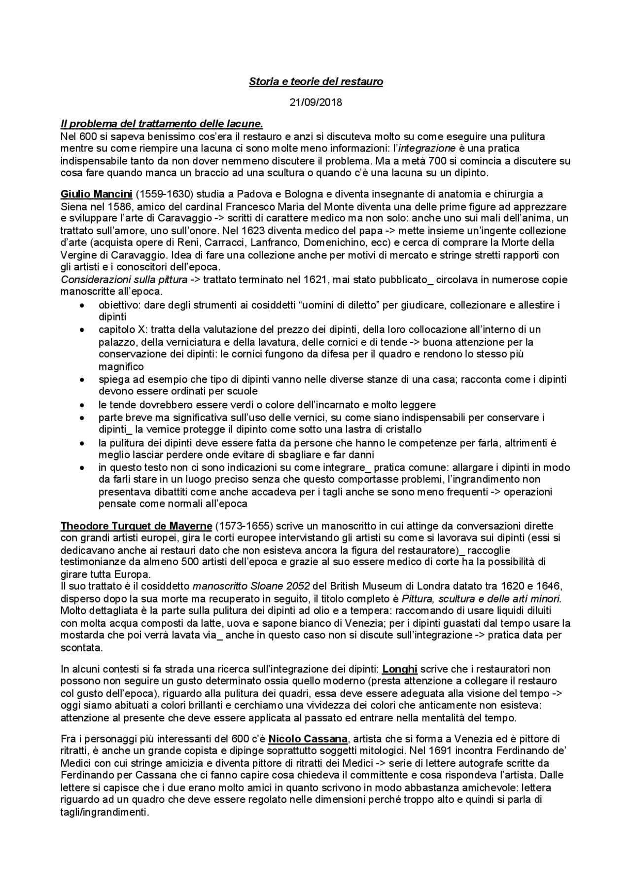 Storia E Teorie Del Restauro Sp Docsity