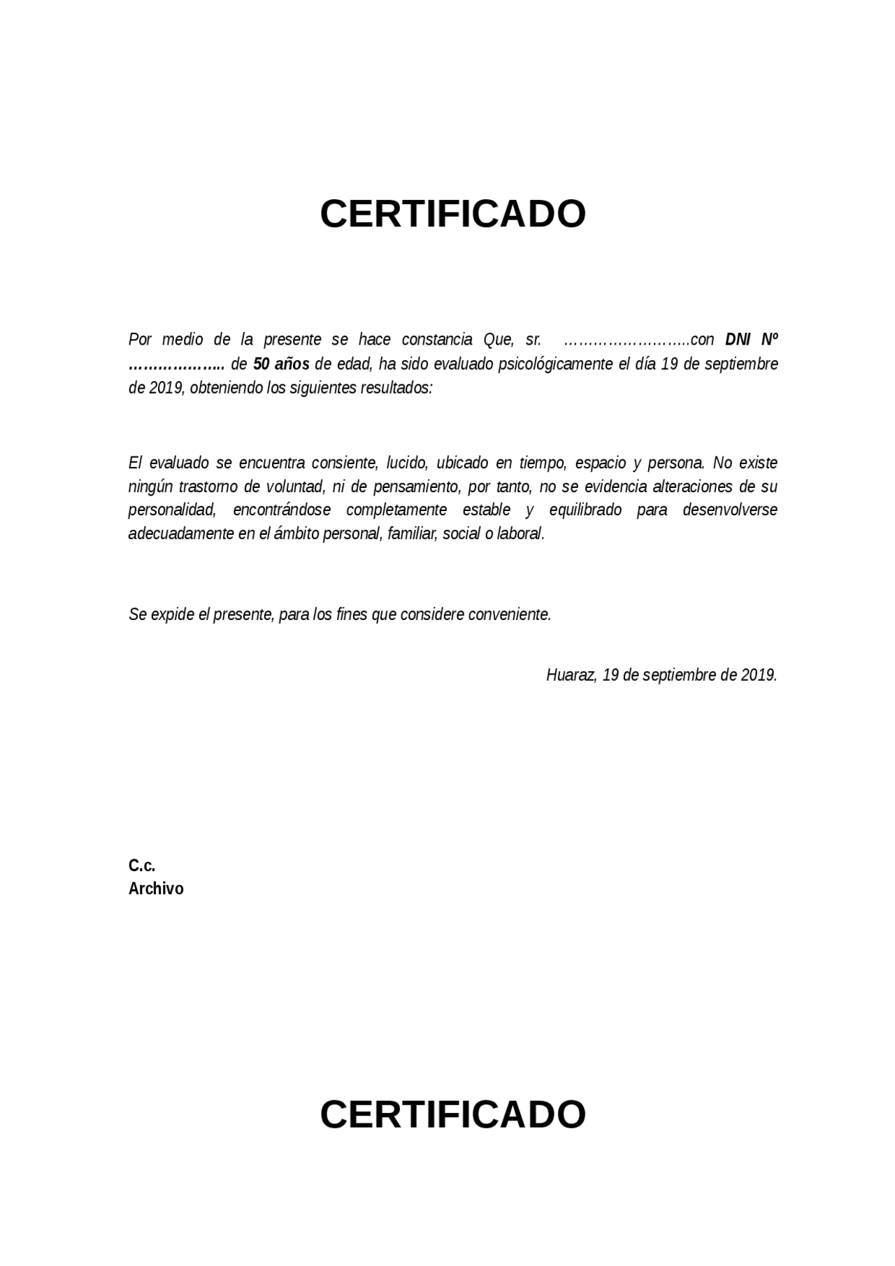 Ejemplo De Constancia Laboral Docsity