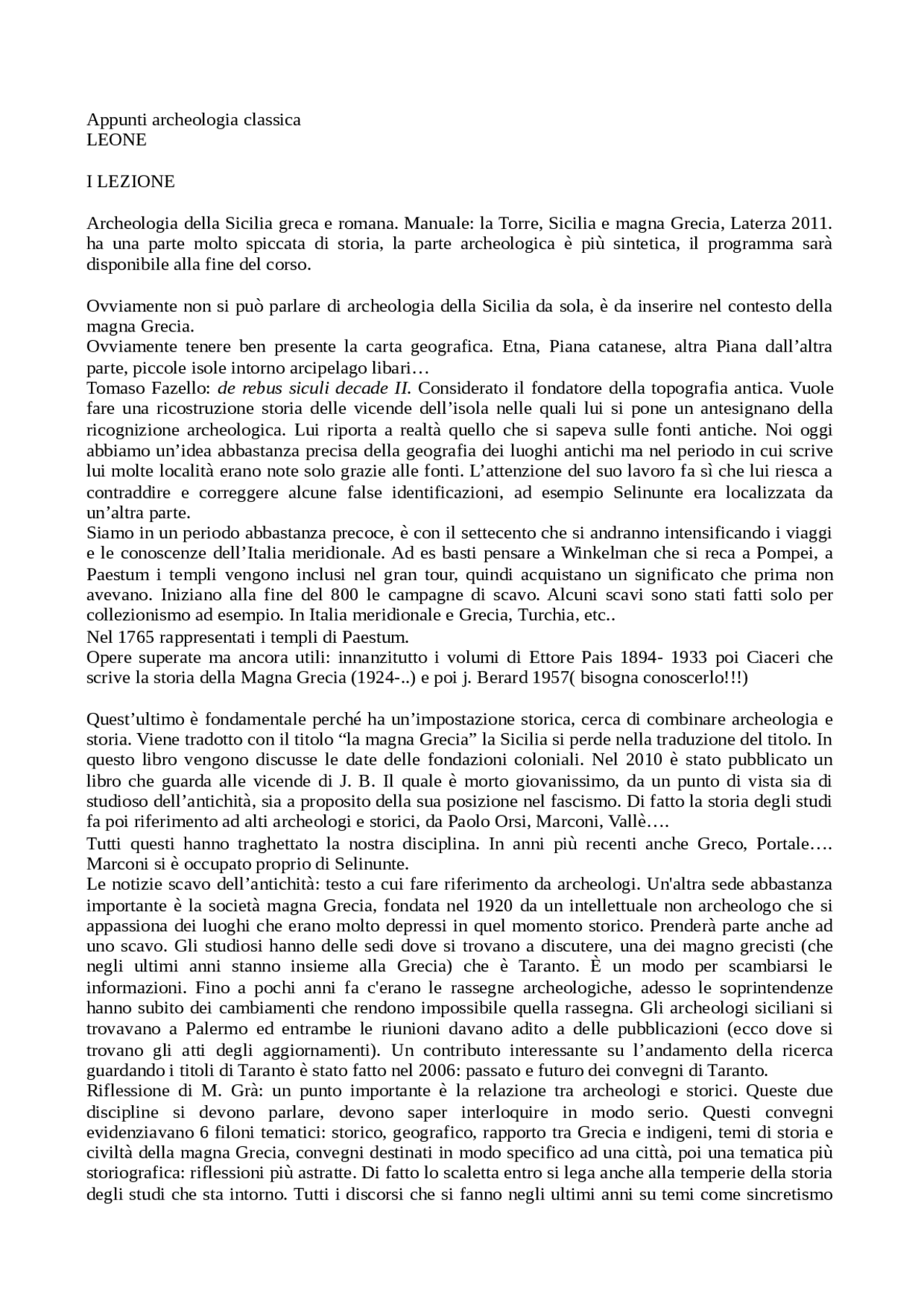 Appunti Archeologia Classica Unito Appunti Di Archeologia Docsity