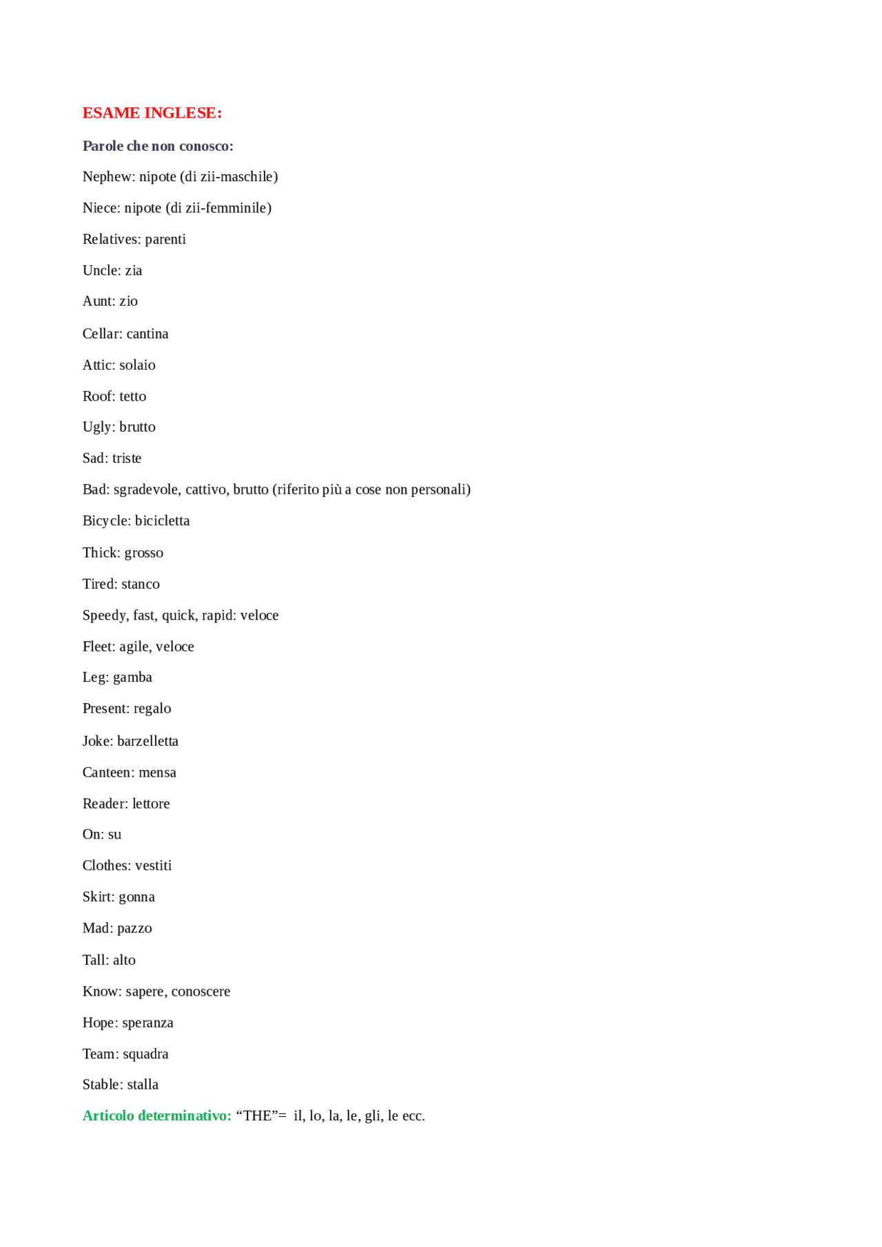 Riassunto Di Grammatica Inglese Docsity