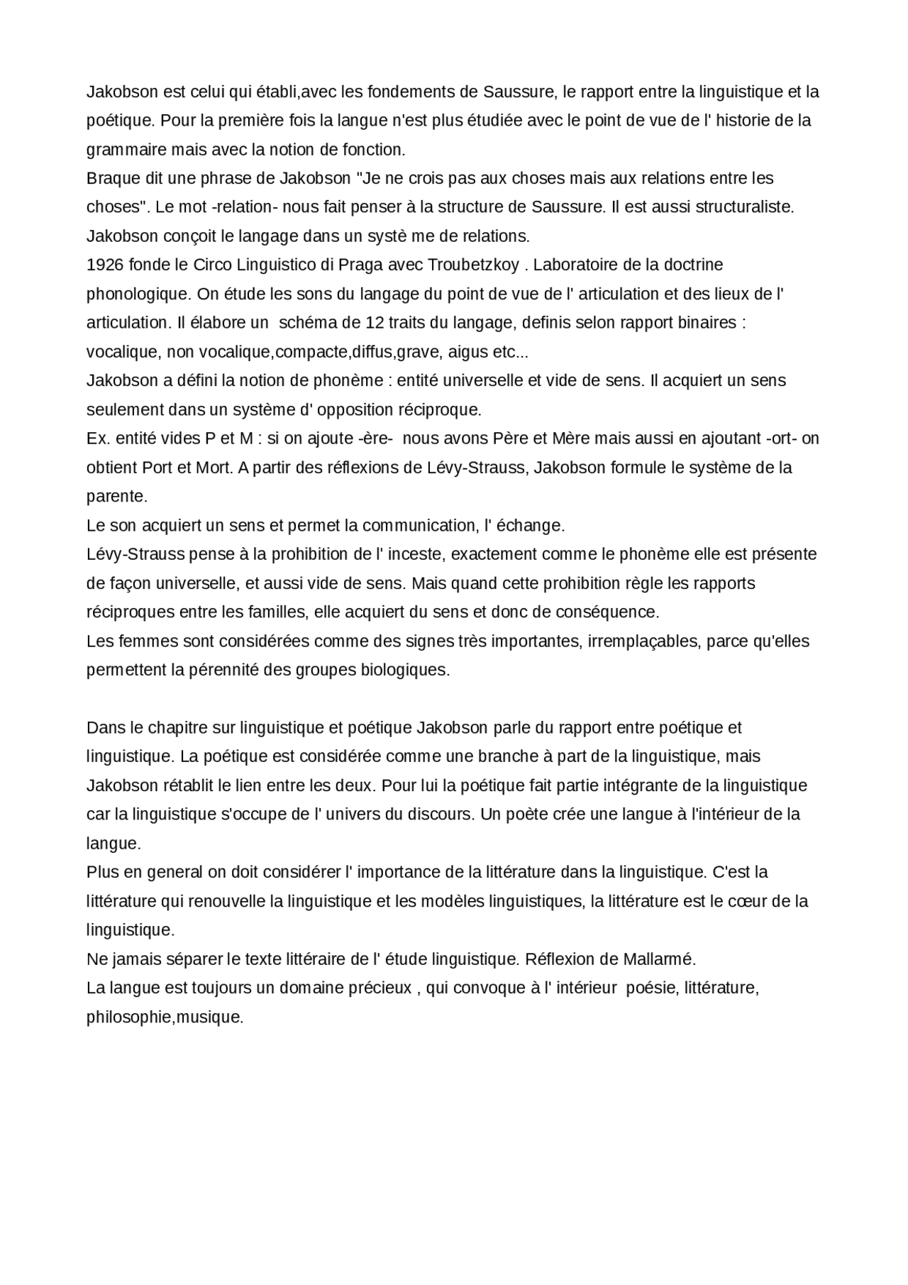 Linguistique Et Poétique Docsity