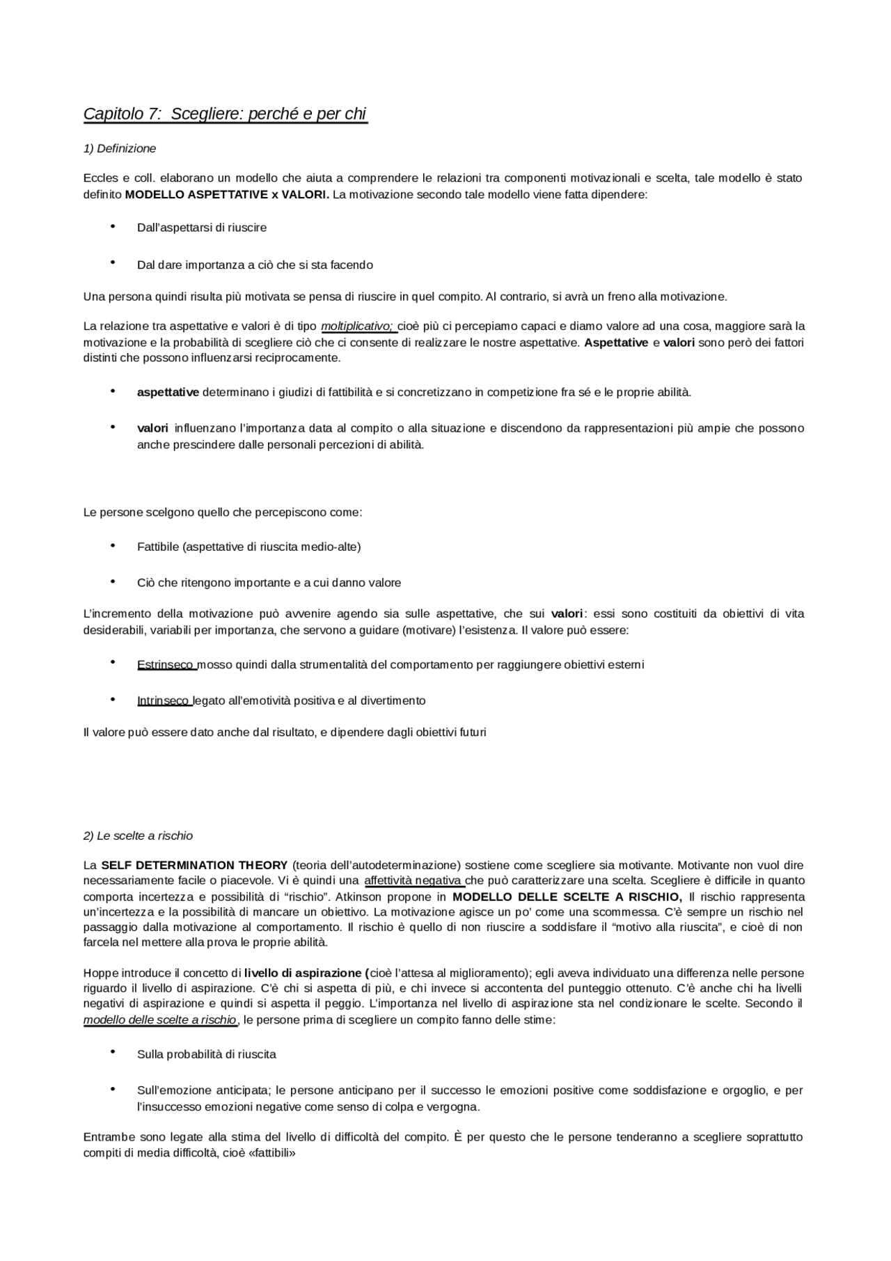 Riassunto Del Libro La Motivazione Docsity