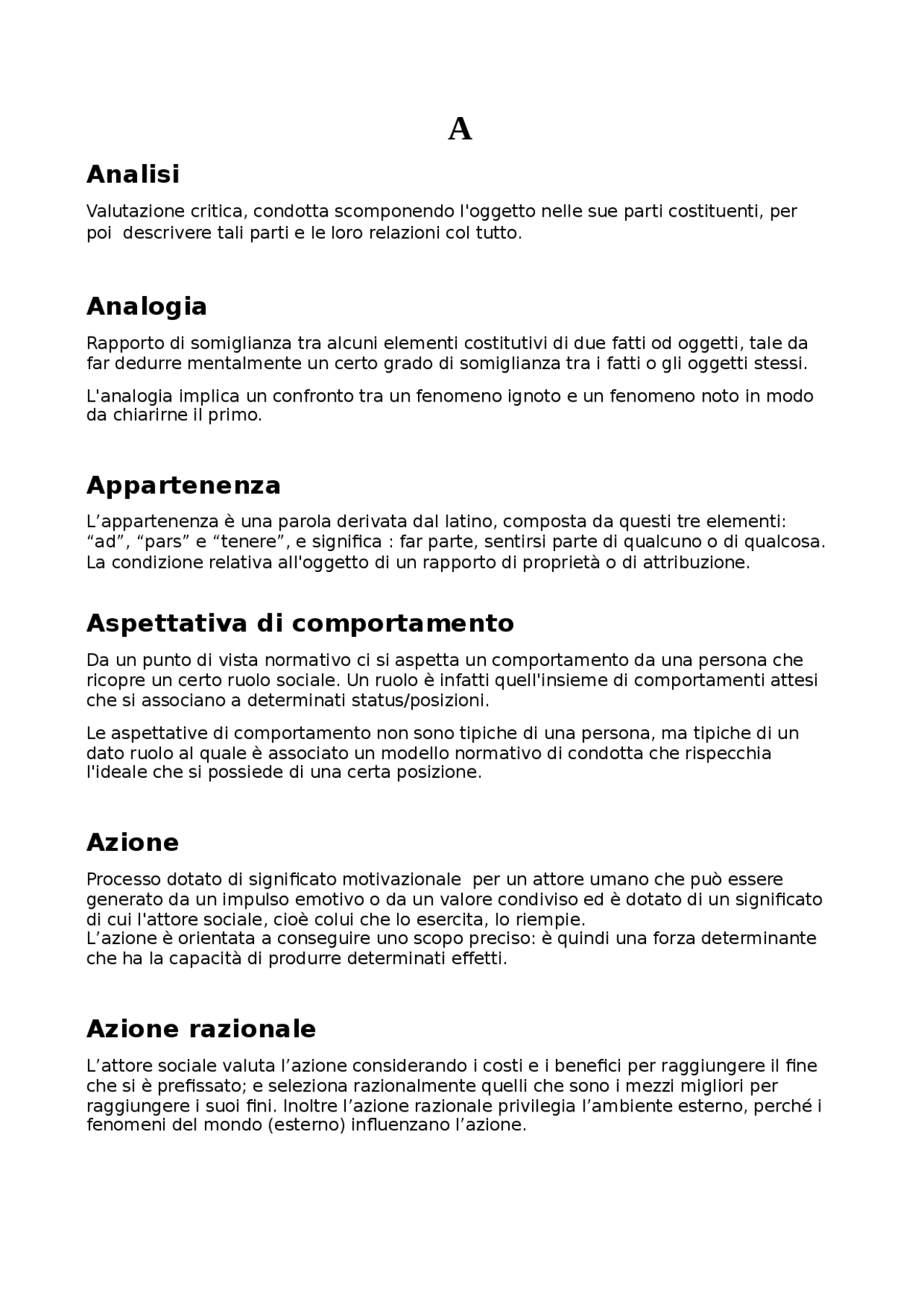 Glossario Concetti Di Logica 1 Prof Bortolini Unipd Docsity