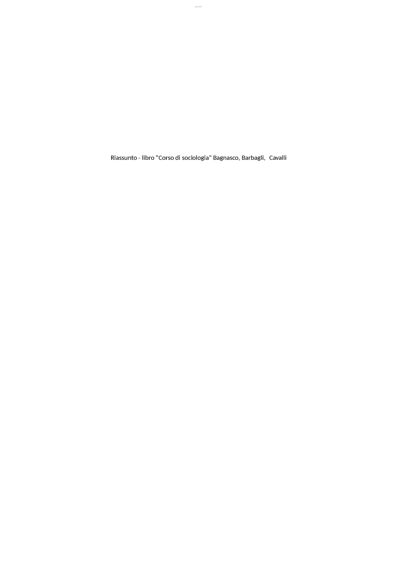 Riassunto Sociologia Docsity