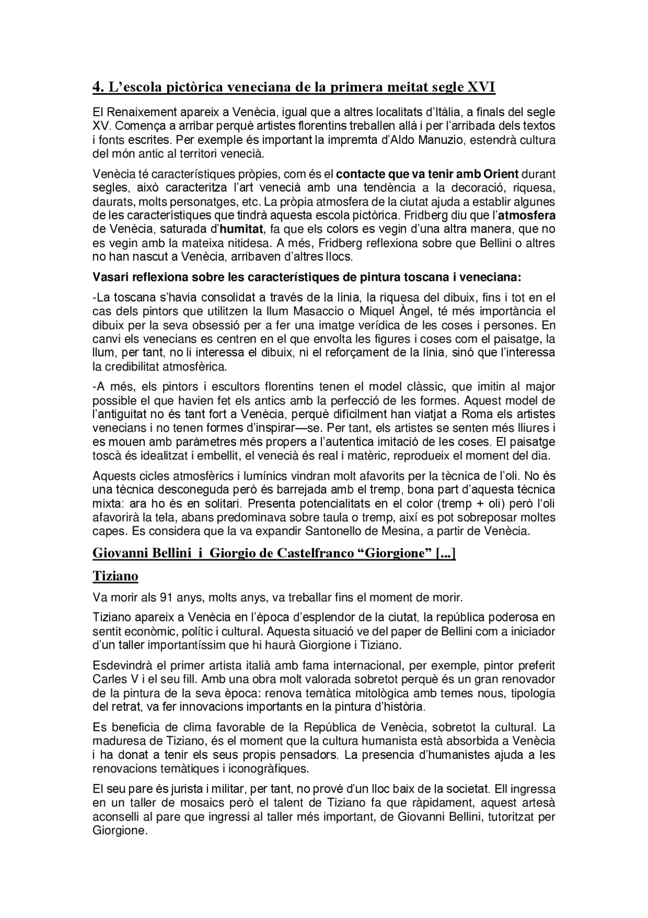 Apunts Classicisme I Manierisme Segon Parcial Docsity