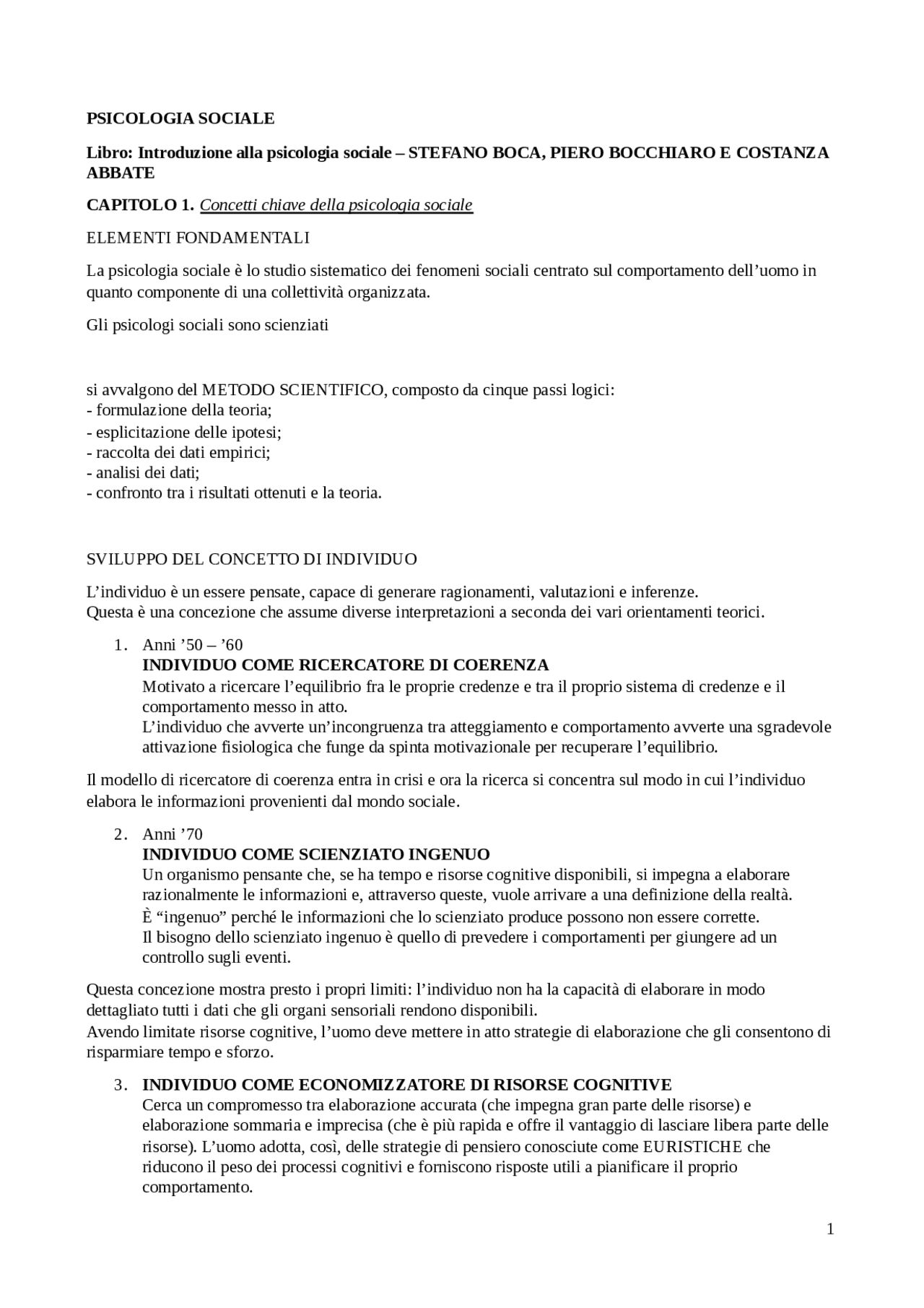Introduzione Alla Psicologia Sociale Riassunto Docsity