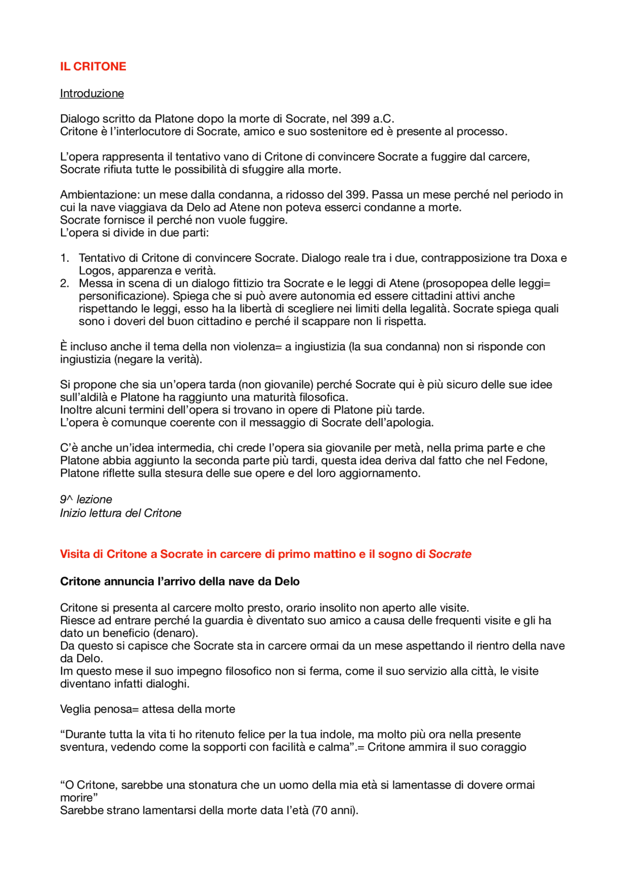 Appunti Critone Platone Docsity