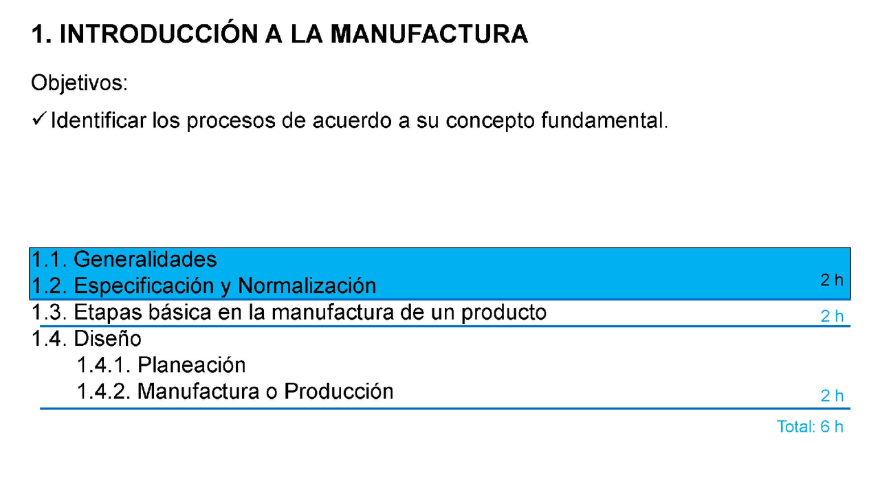Introducción Manufactura Docsity