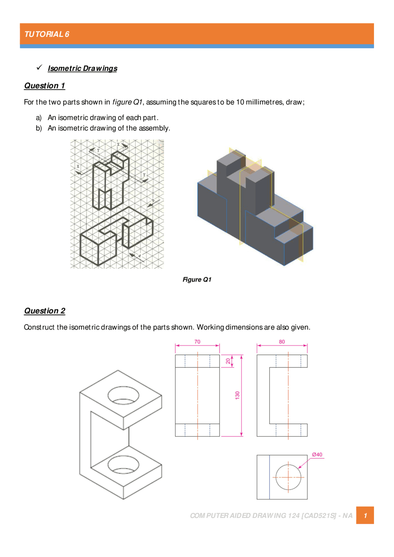 Computer Aided Drawing Tutorial Docsity