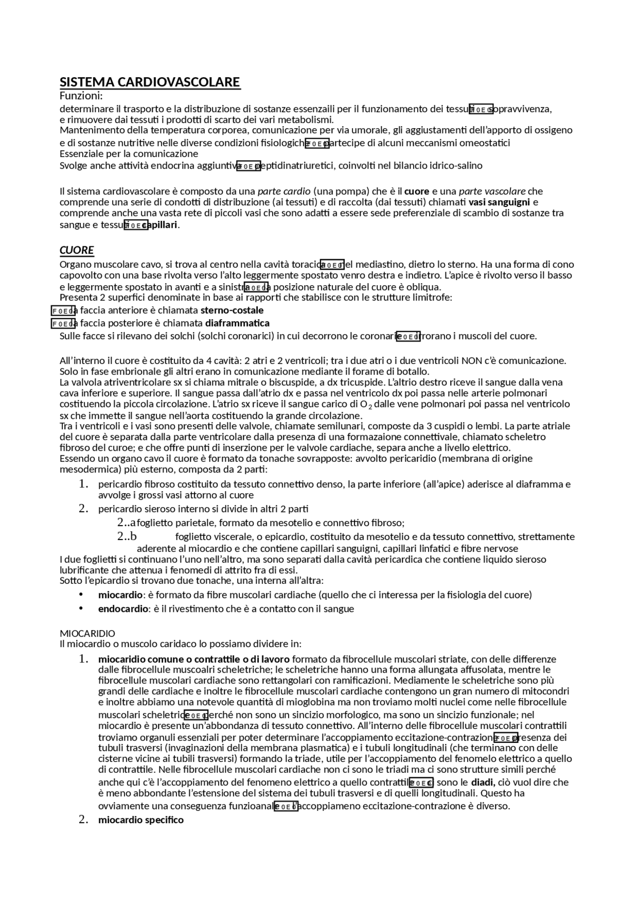 Sistema Cardiovascolare Docsity
