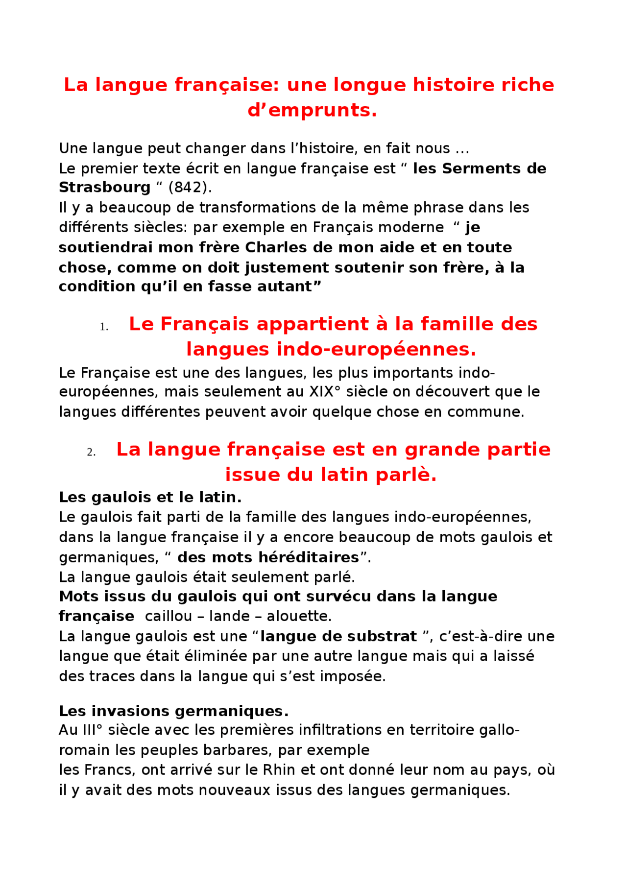 Francese I Dispensa Per Lorale Docsity