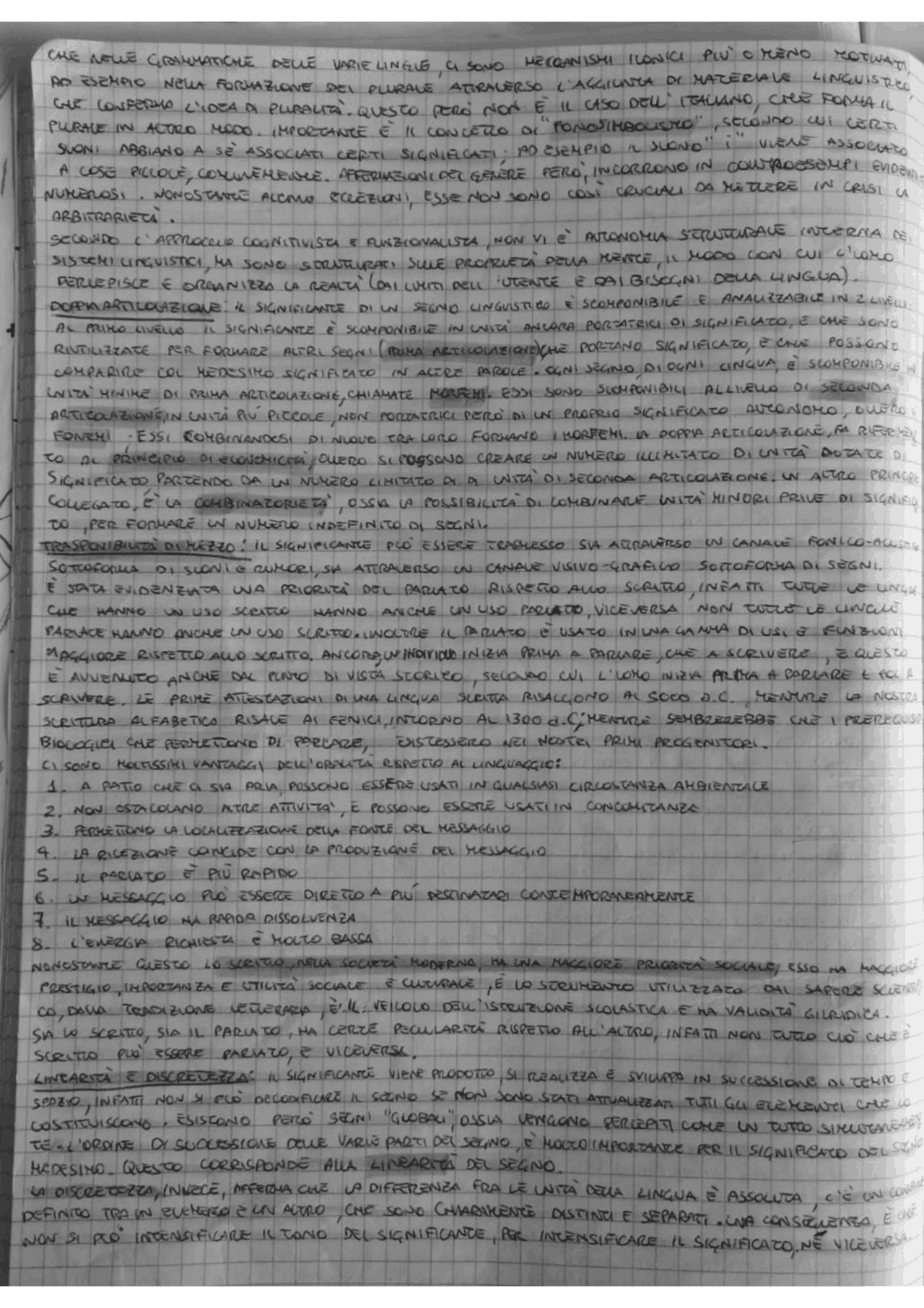 Riassunto Linguistica Docsity