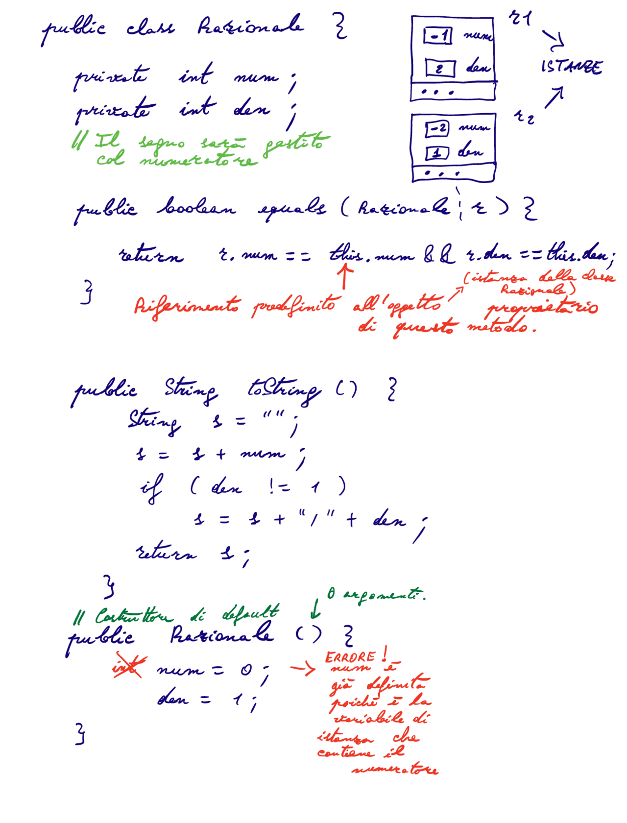 Classe Razionale Java Docsity
