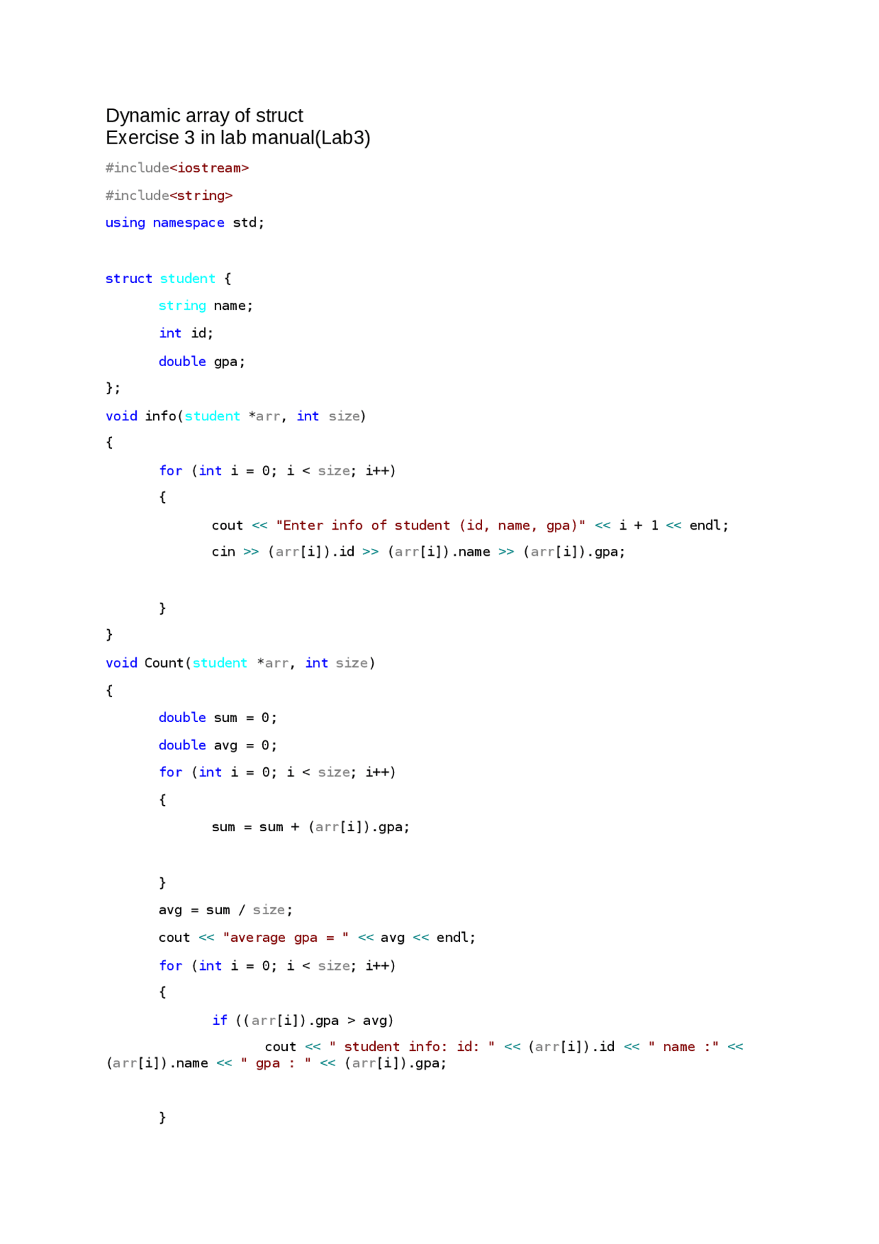 Dynamic Array Of Struct Example Docsity 3326