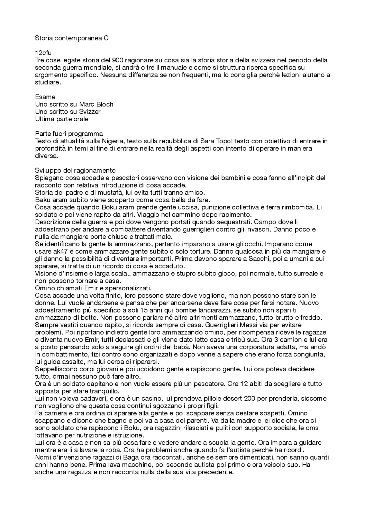 Stroria Contemporanea - Docsity