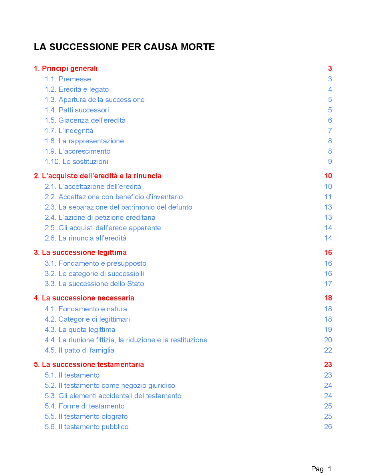 Diritto Privato La Successione Per Causa Morte Docsity