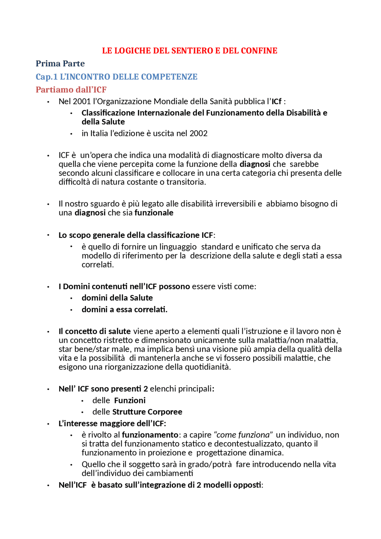 Le Logiche Del Sentiero E Del Confine Docsity