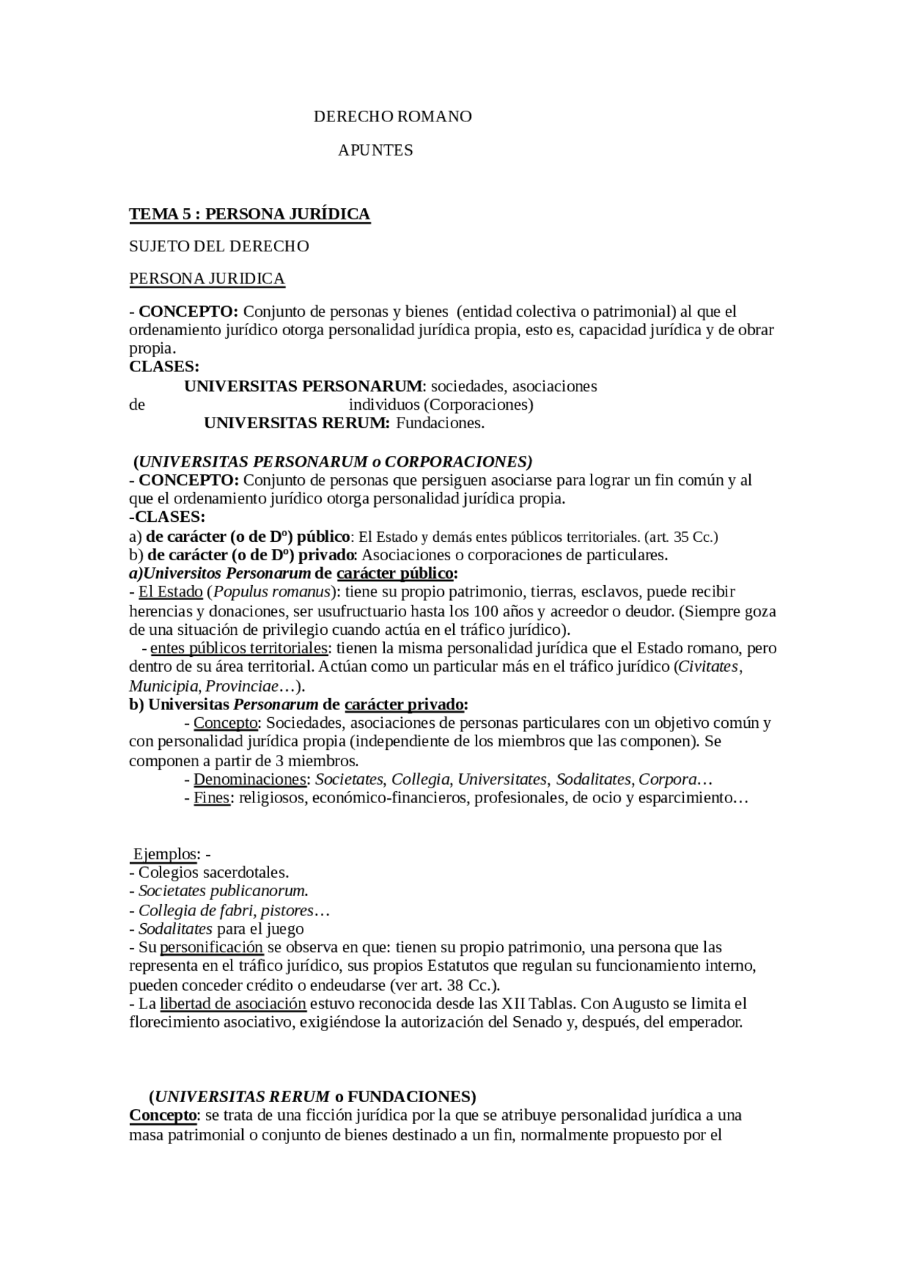 Apuntes Derecho Romano Docsity
