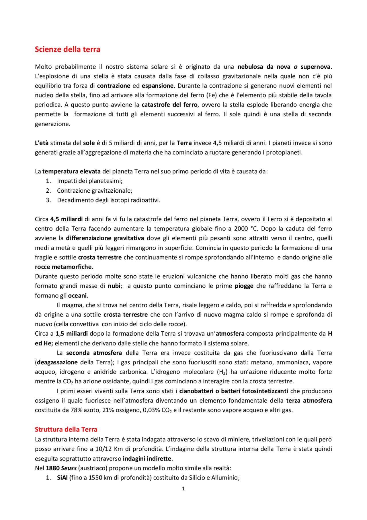 Appunti Scienze Della Terra Appunti Di Scienze Della Terra Docsity